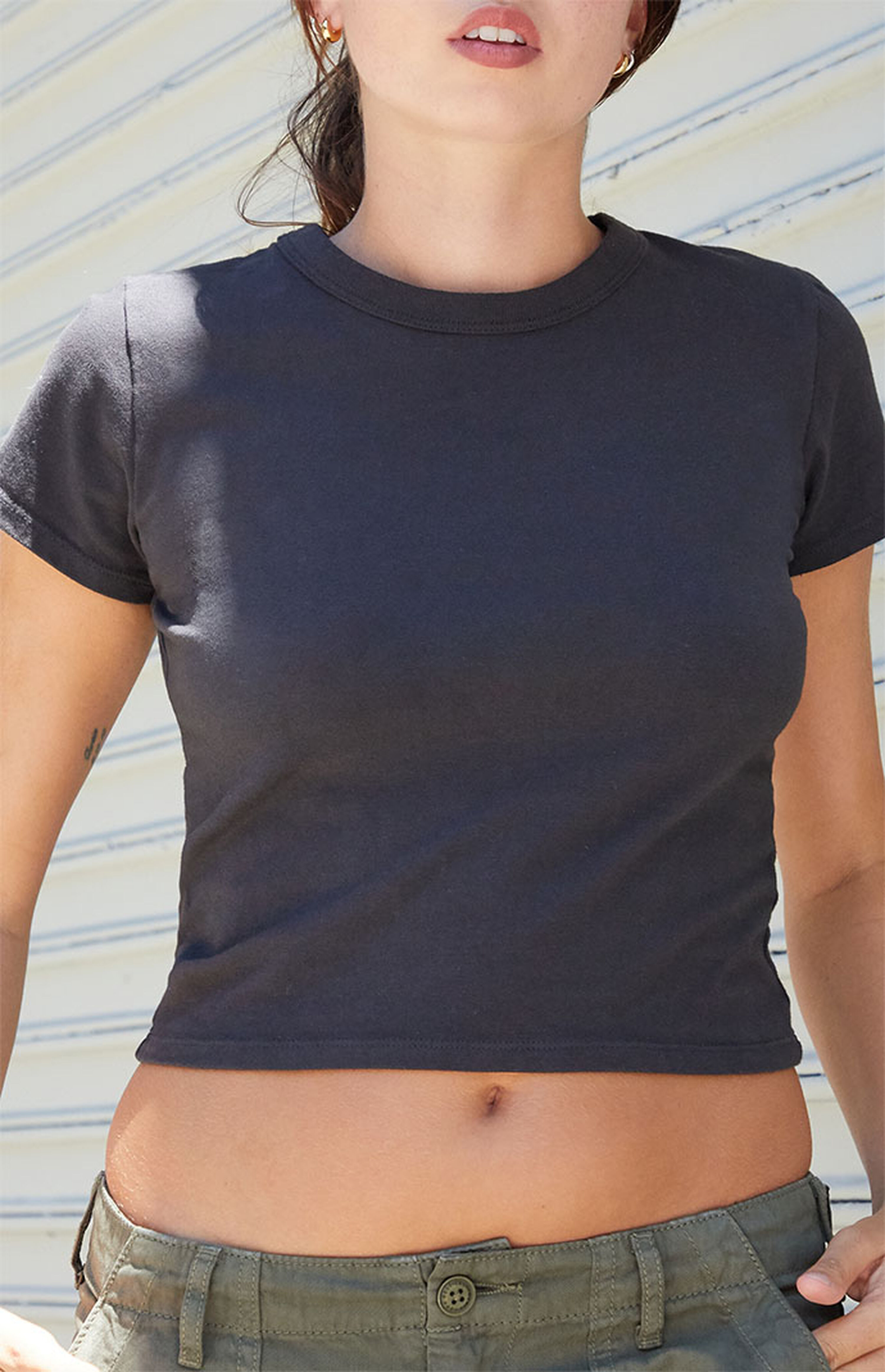 John Galt Black Ashley Basic T-Shirt | PacSun