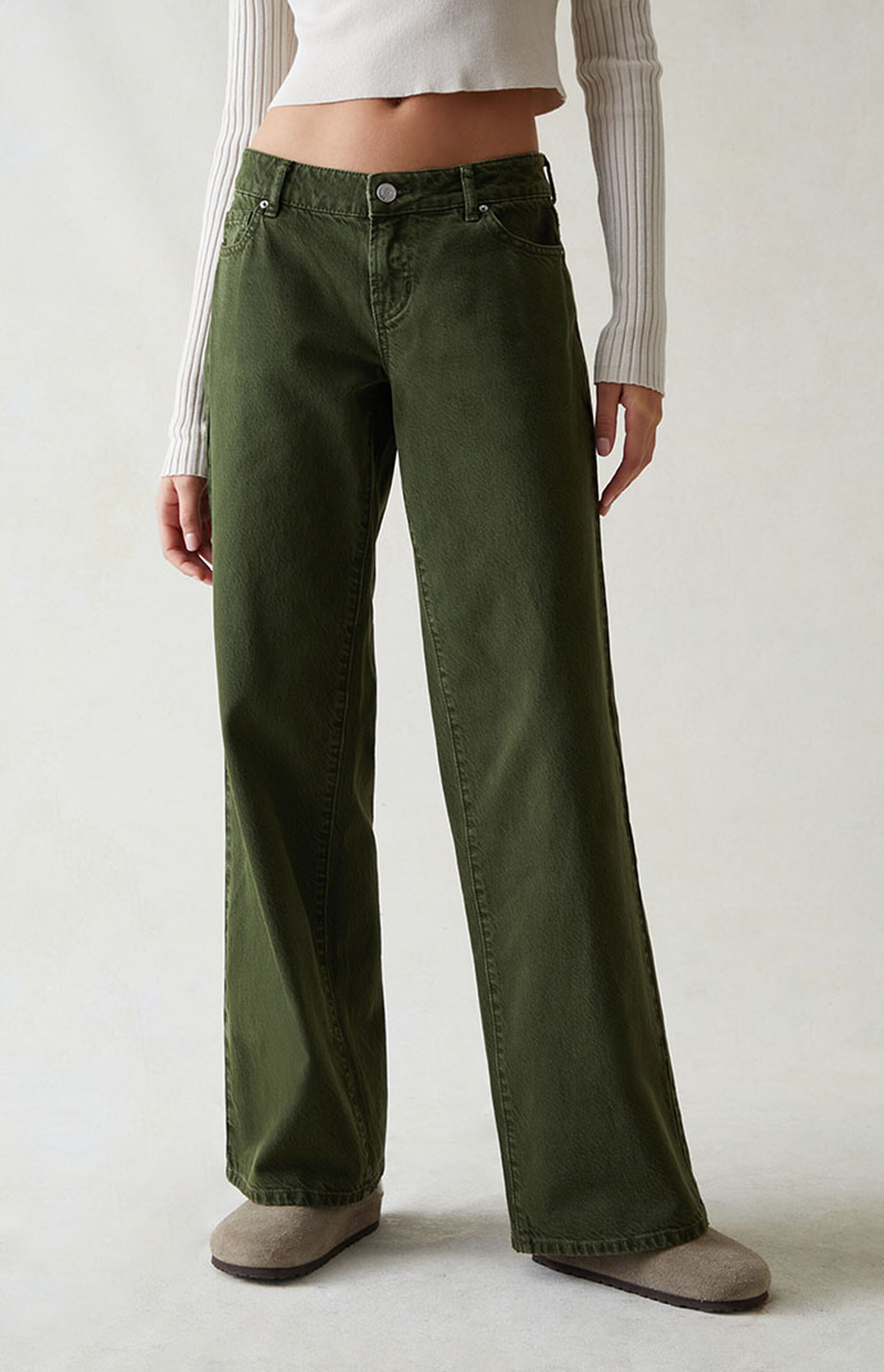 Pacsun Eco Green Low Rise Wide Leg Jeans | PacSun