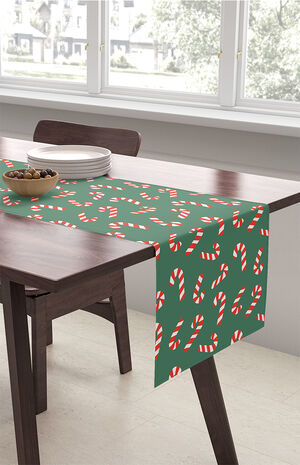 Deny Designs Green Candy Cane Table Runner | PacSun