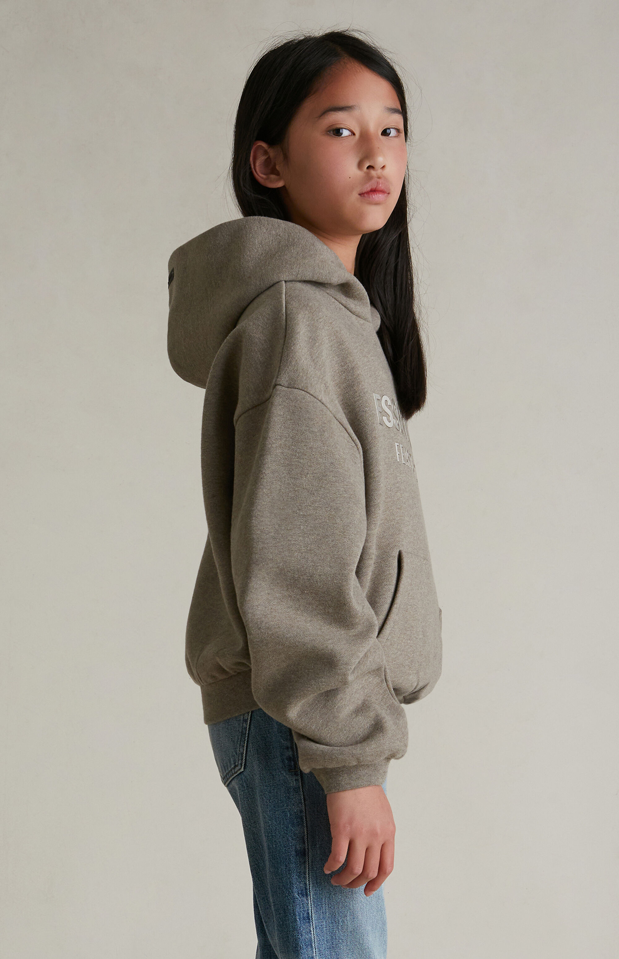 Fear of God ESSENTIALS Kids Homestead Heather Fleece Hoodie | Pacsun