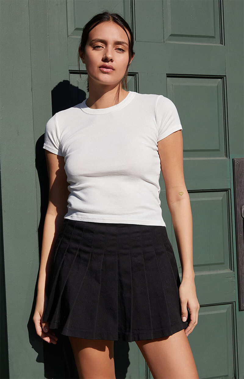 John Galt White Hailie Basic T-Shirt | PacSun