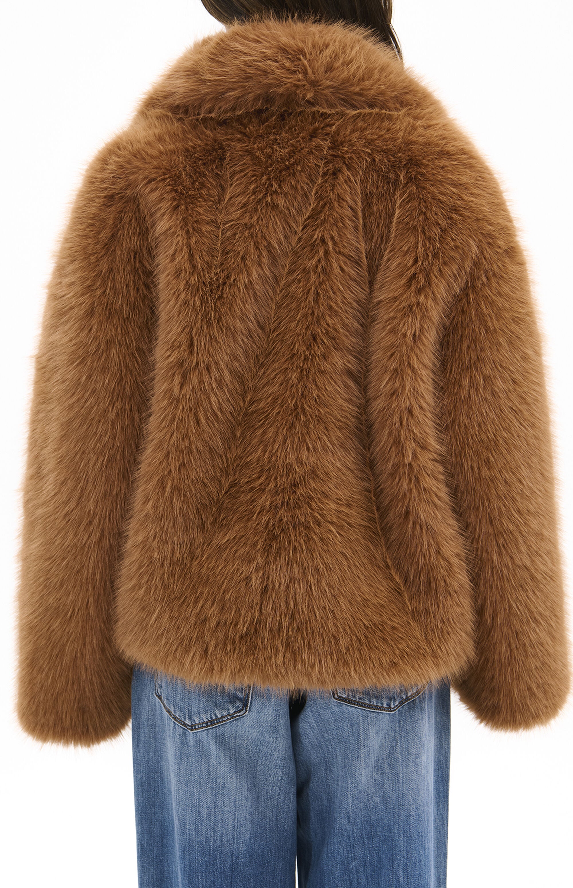 AZALEA WANG Regina Tan Faux Fur Coat | Pacsun