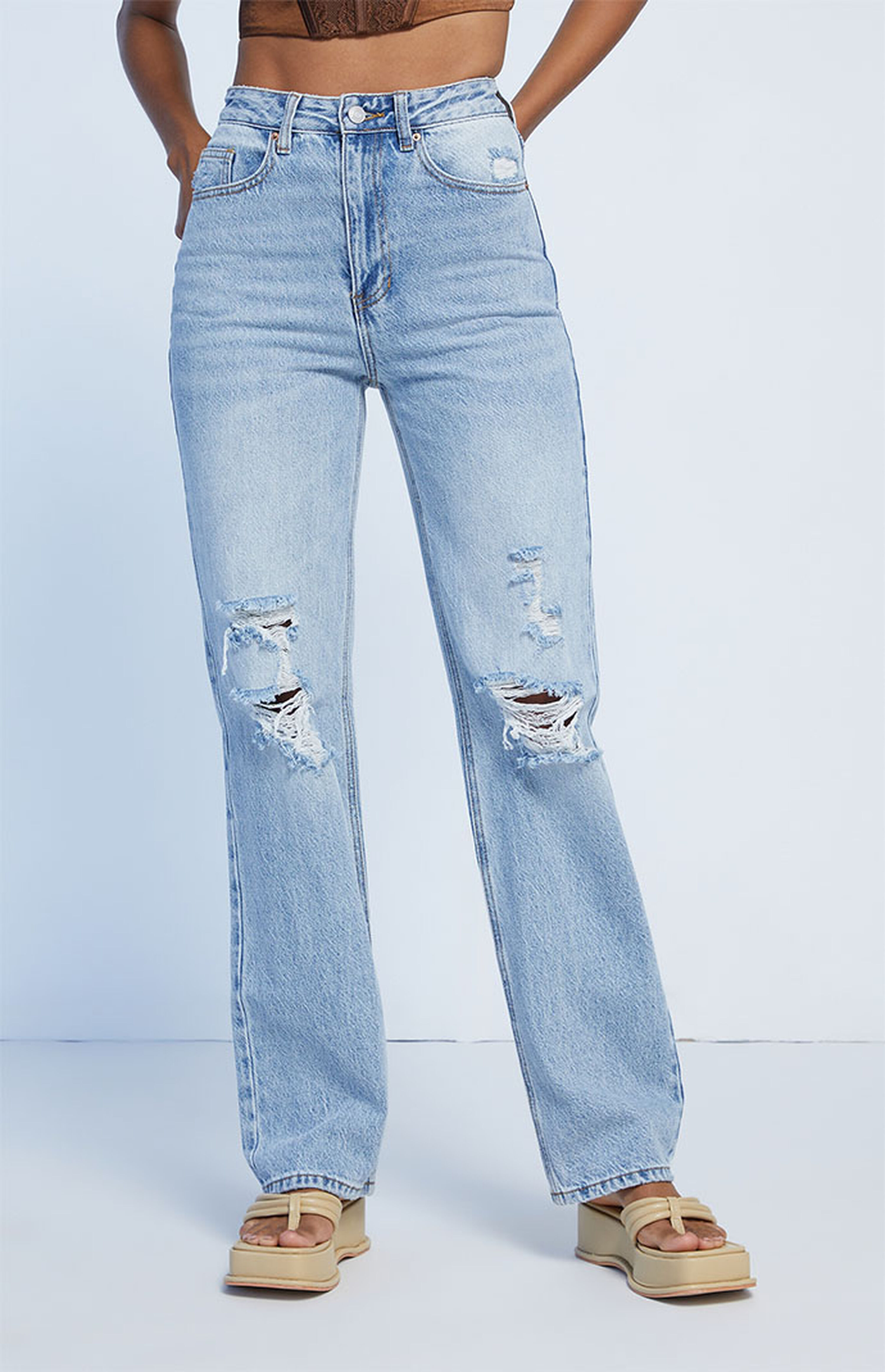 Pacsun Eco Light Blue Ripped '90s Boyfriend Jeans | PacSun