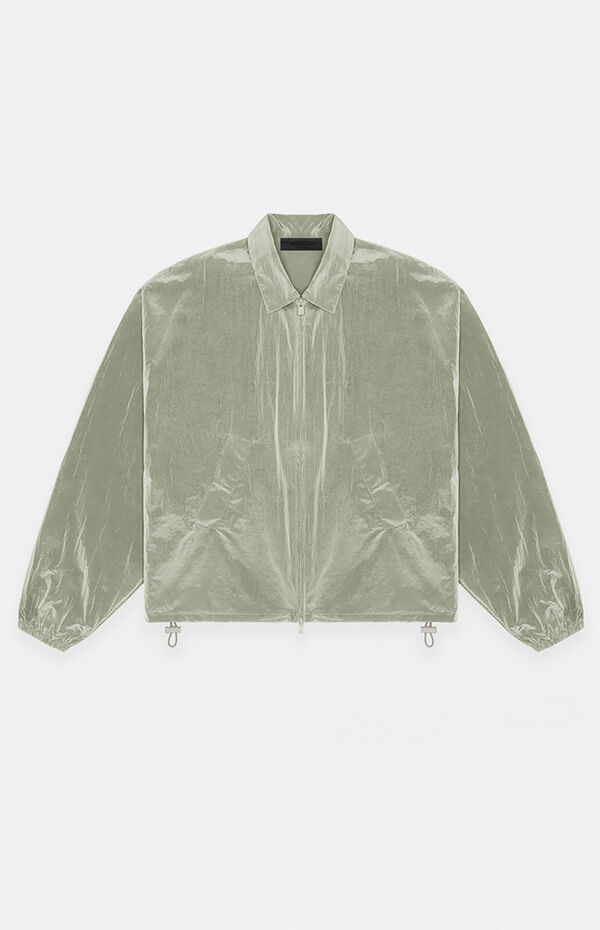 Fear of God Essentials Women's Garden Yellow Crinkle Nylon Shell Bomber ...