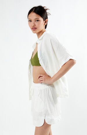 Little Lies Bronte Button Down Linen Shirt | PacSun