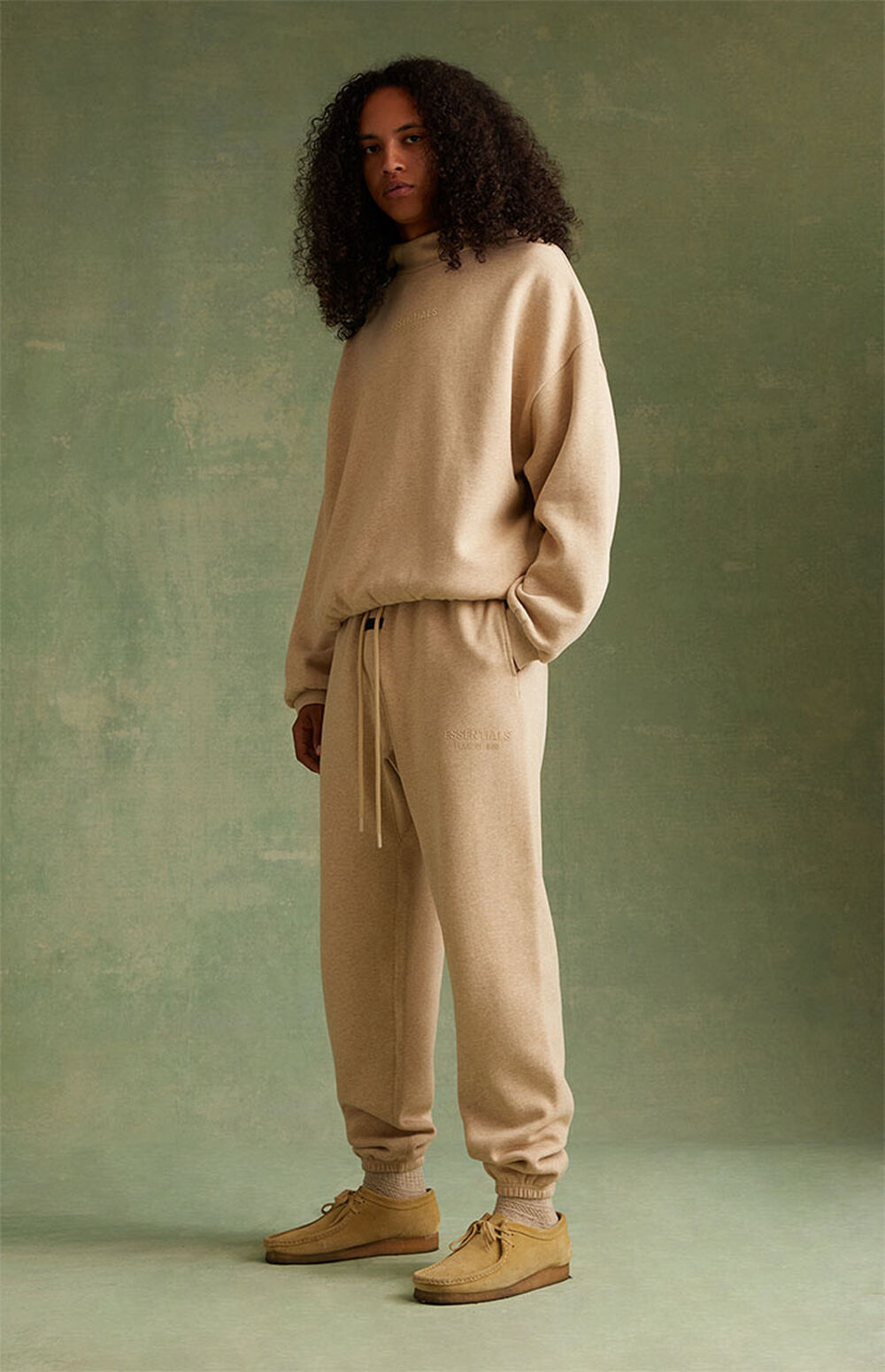 Fear of God ESSENTIALS Gold Heather Hoodie | PacSun