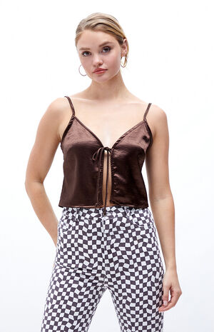 LA Hearts Tie Front Tank Top | PacSun