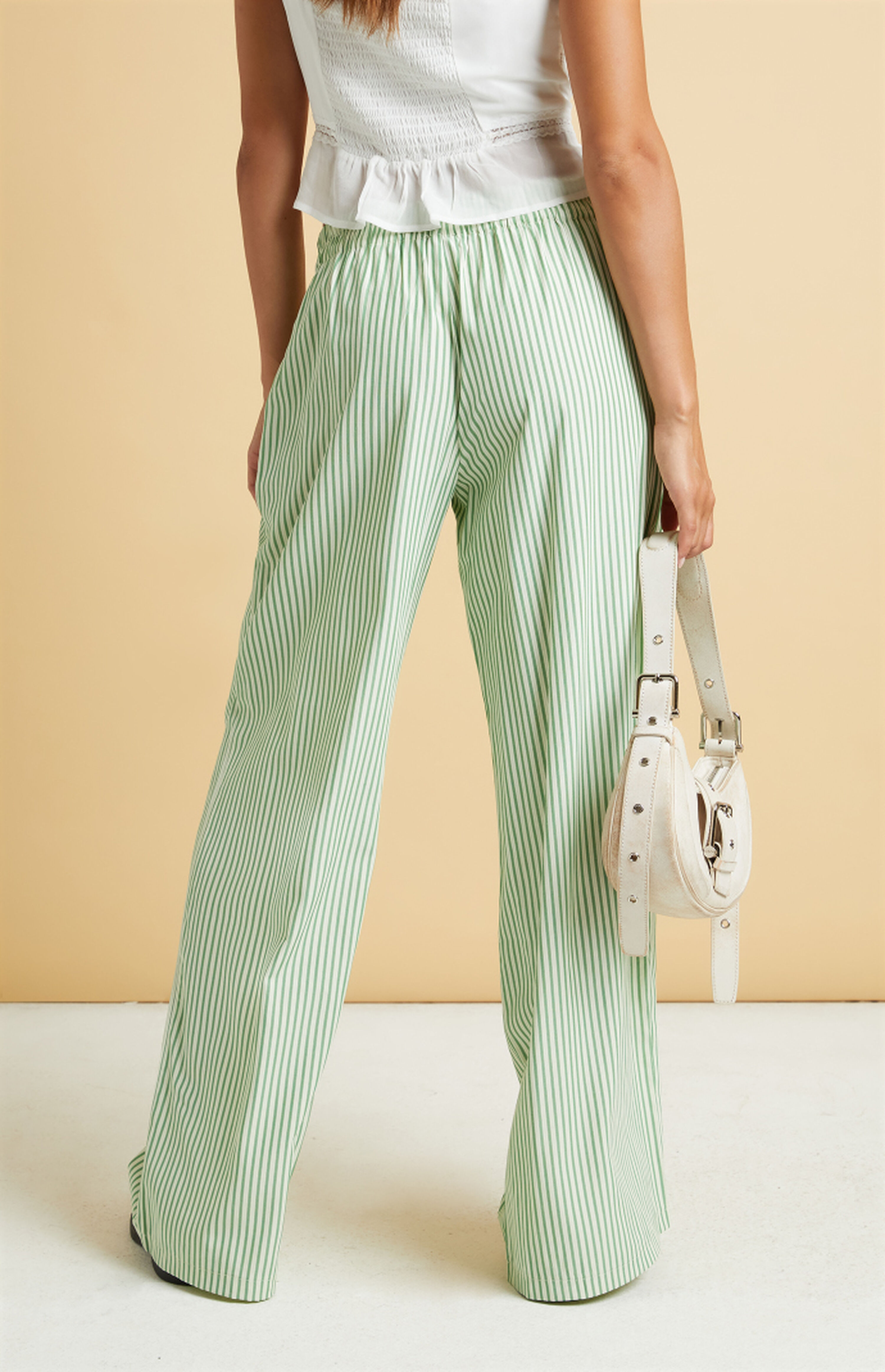 Beverly and Beck Green Striped Boxer Pants | Pacsun