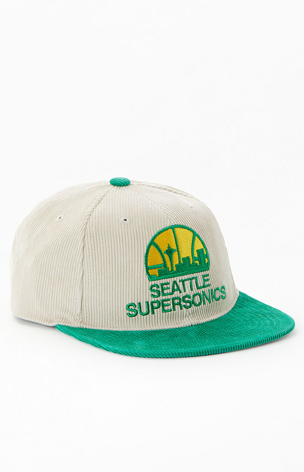 Mitchell & Ness Seattle Supersonics Corduroy Snapback Hat | PacSun