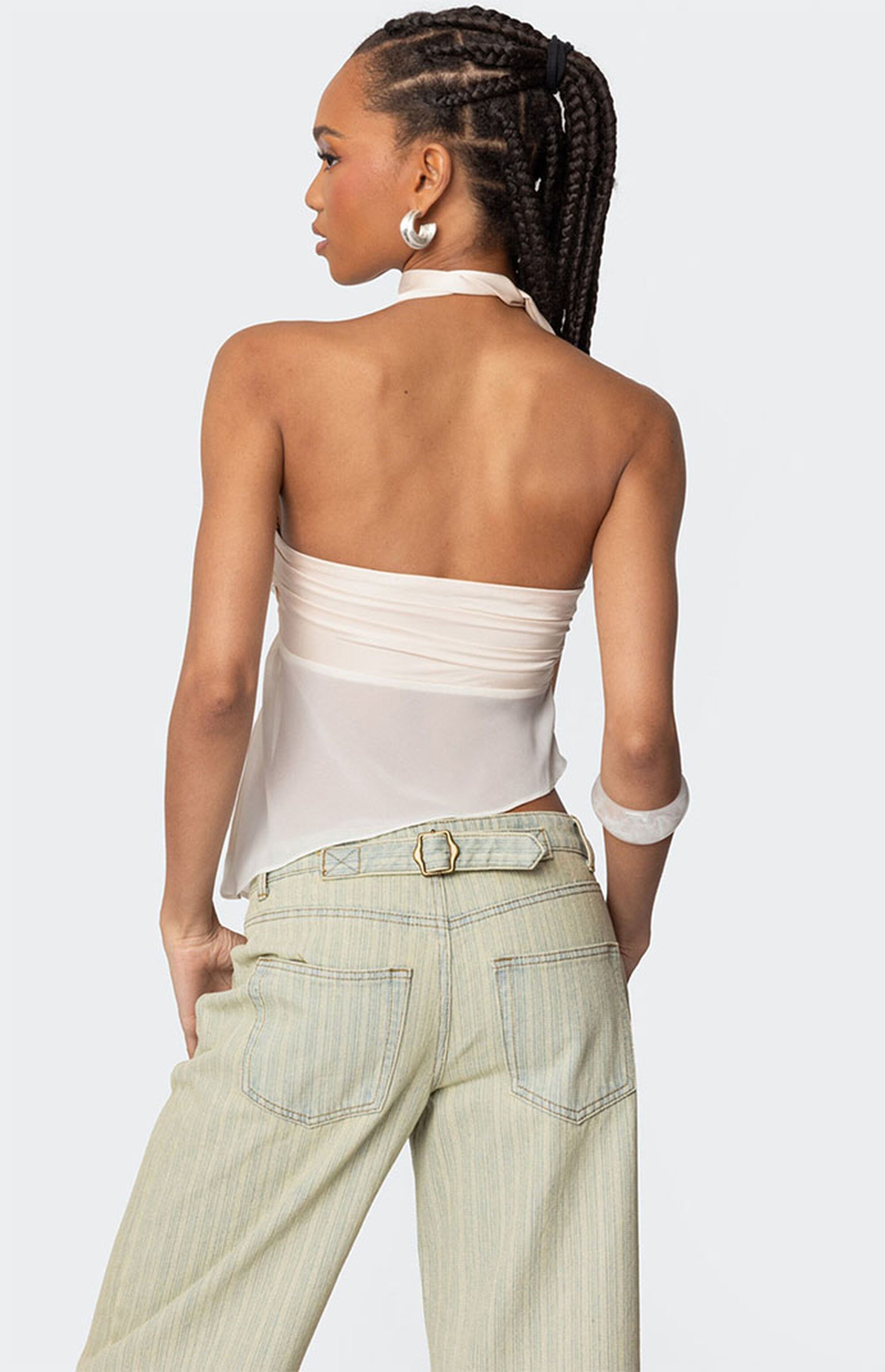 Edikted Asymmetric Two Piece Scarf Top | PacSun