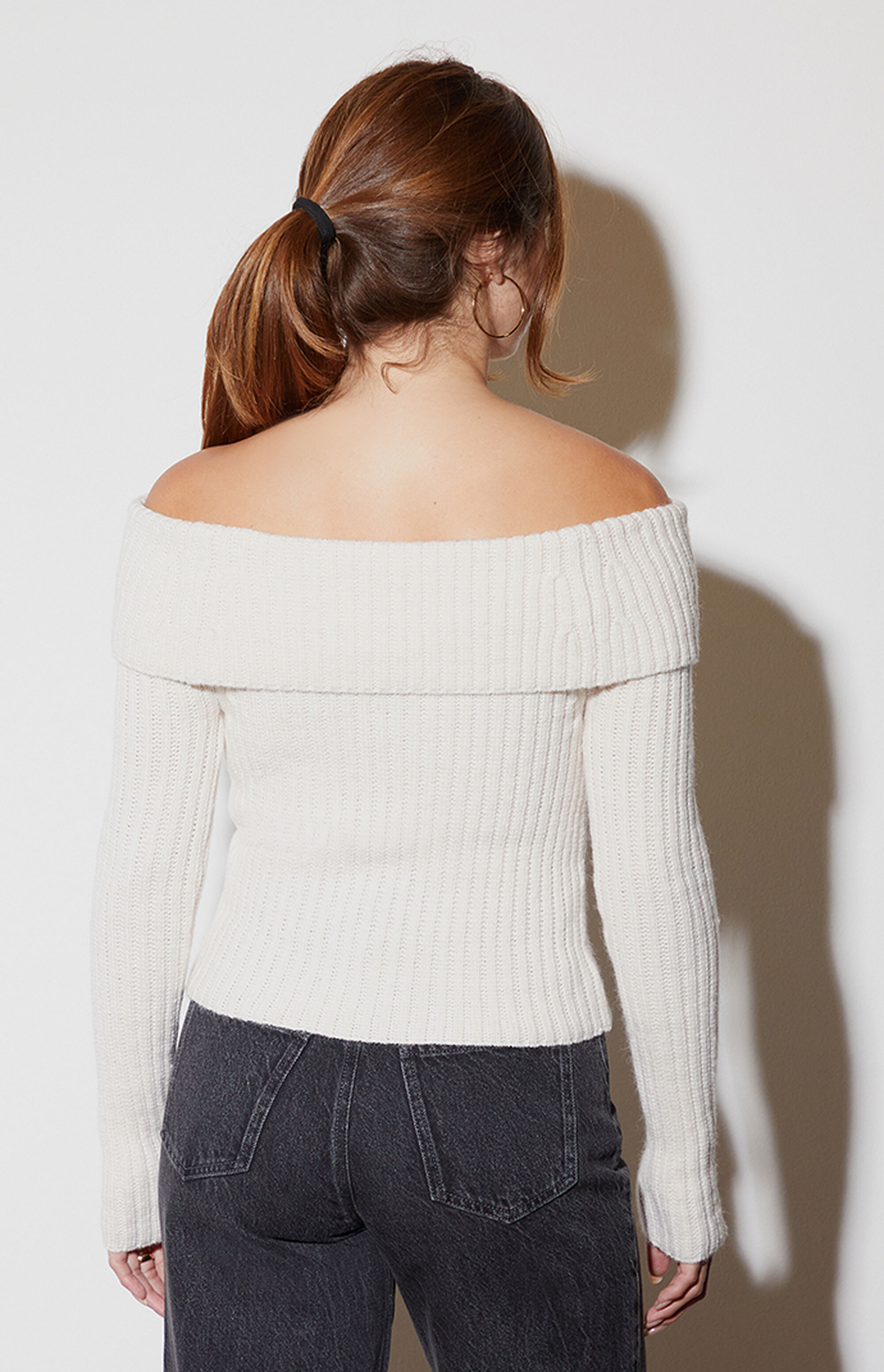 LA Hearts Calista Fold-Over Off-The-Shoulder Sweater | PacSun