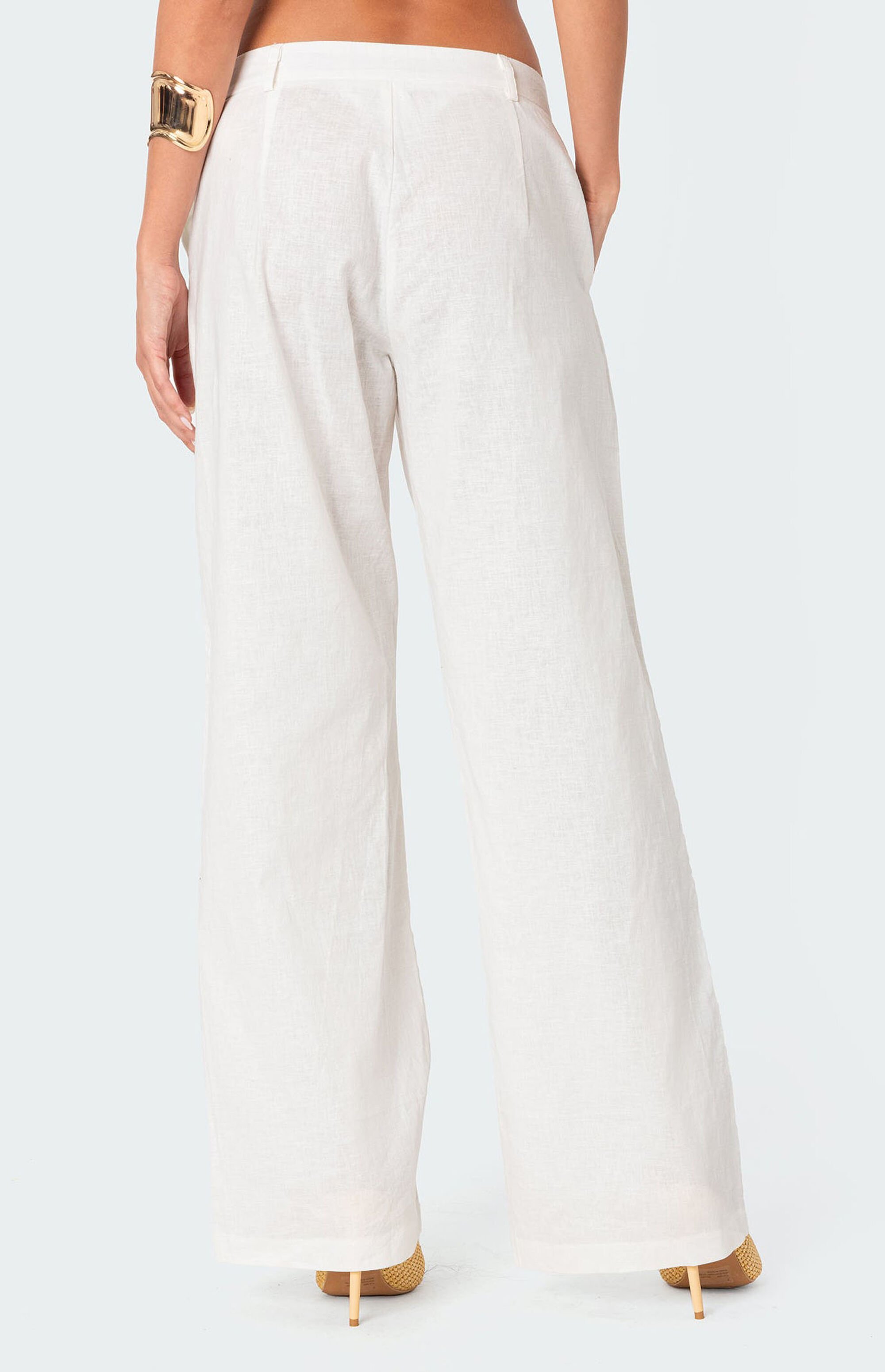Edikted Arya Linen Look Pants | PacSun