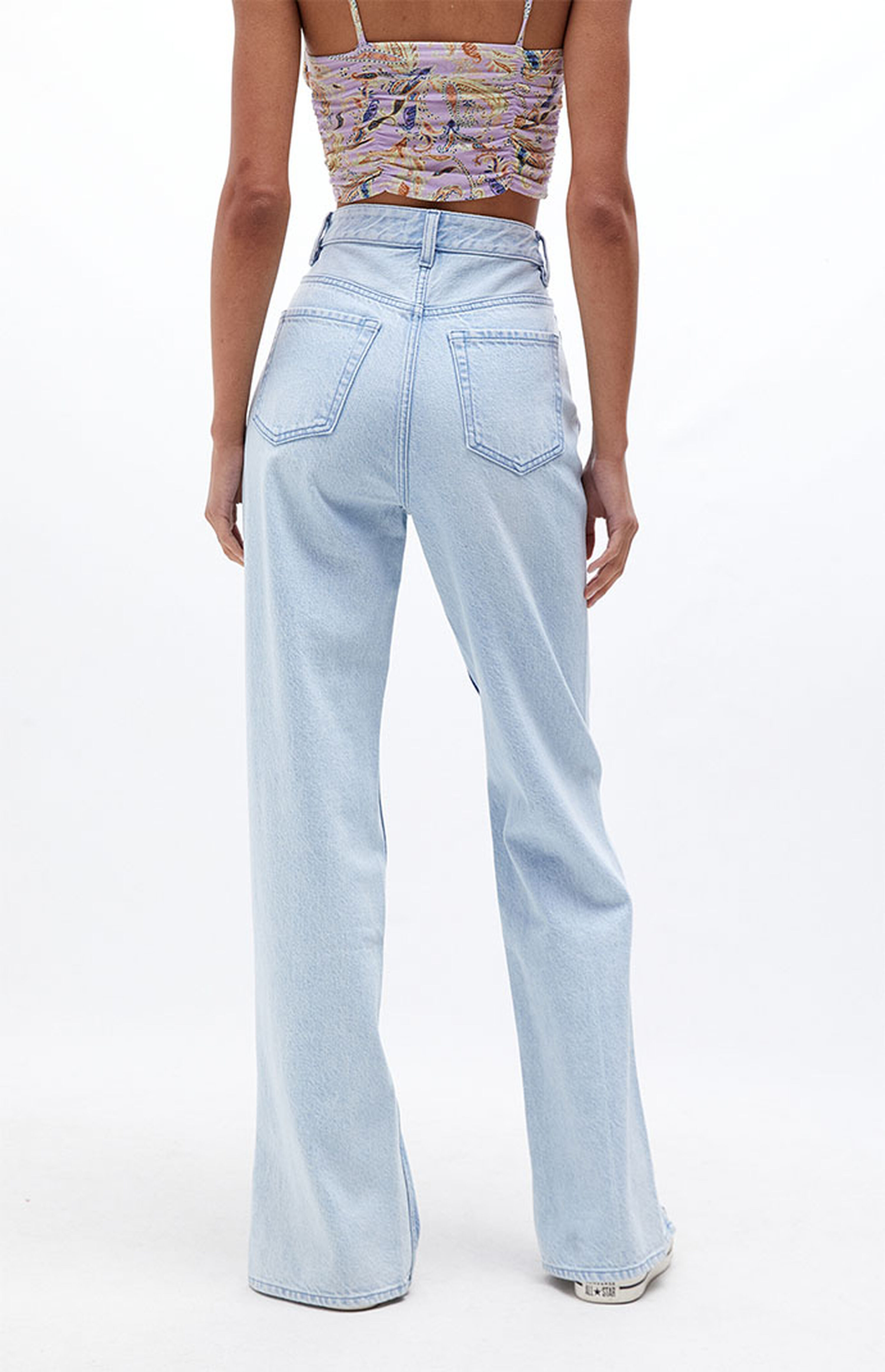 Pacsun Eco Two-Tone Paneled Split Boyfriend Jeans | Pacsun