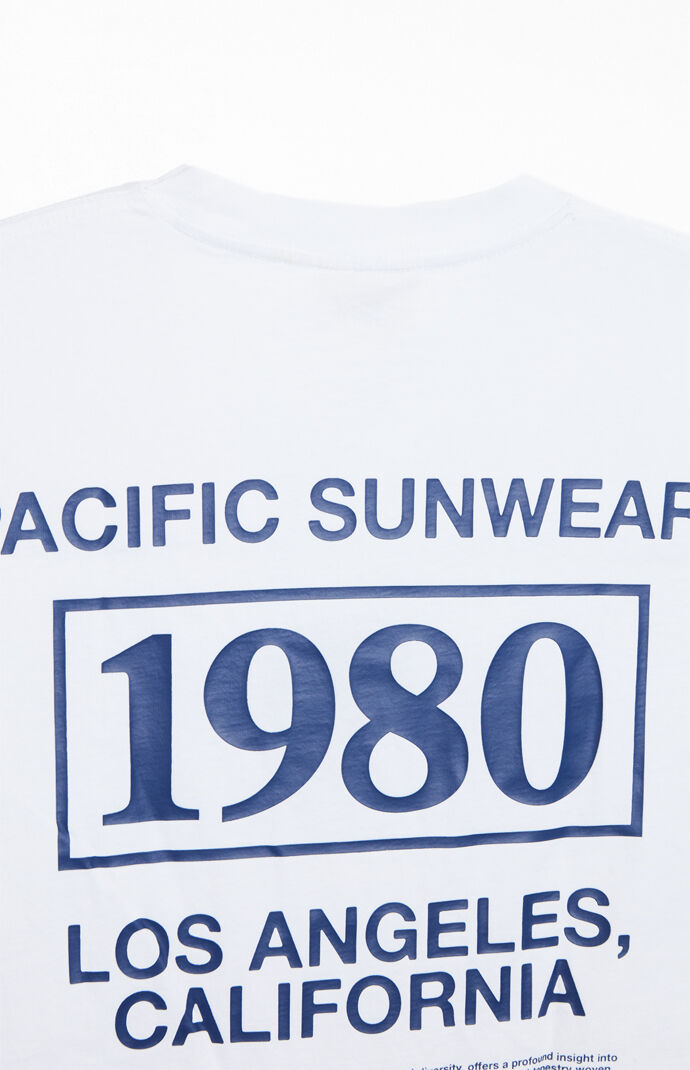 Pacsun Men s Pacific Sunwear La 1980 Oversized T Shirt in White Size XL