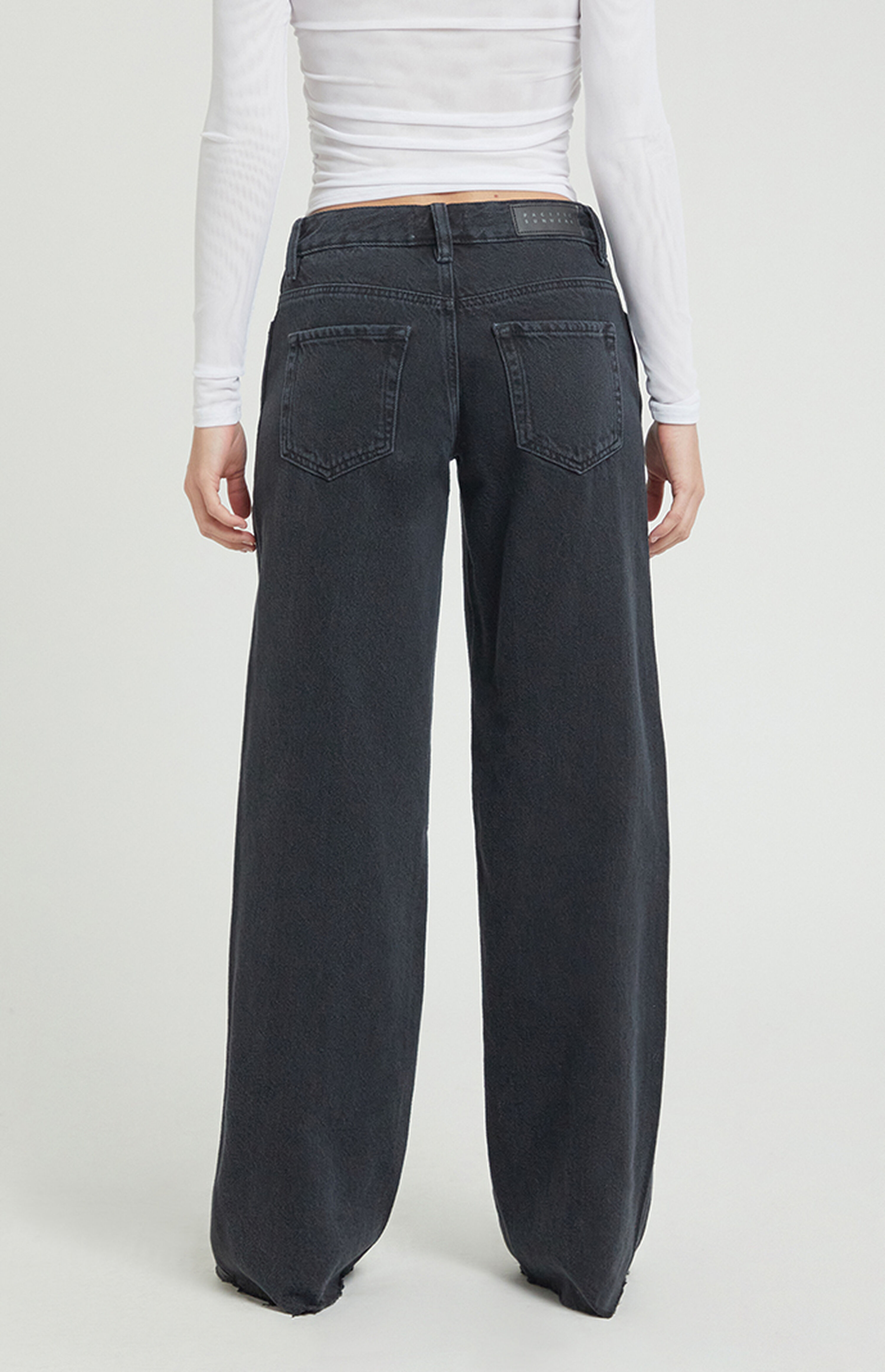 Pacsun Casey Low Rise Baggy Jeans Washed Black | Pacsun
