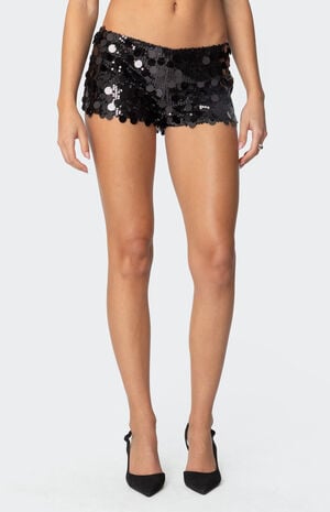 black sequins shorts