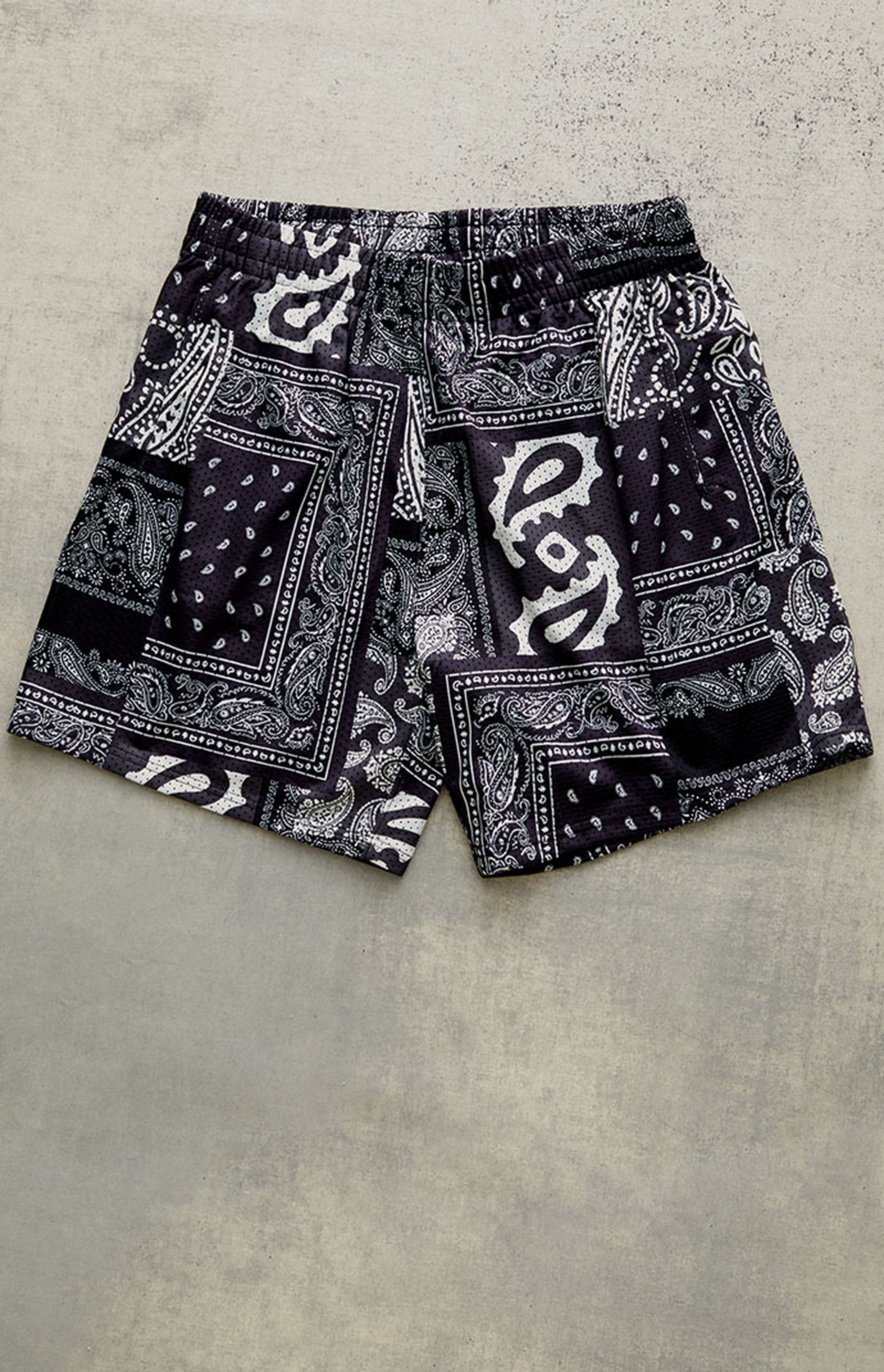Pacsun Mesh Black Bandana Shorts | PacSun