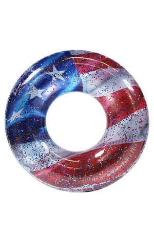 PoolCandy Stars & Stripes Glitter 48" Jumbo Pool Tube | PacSun