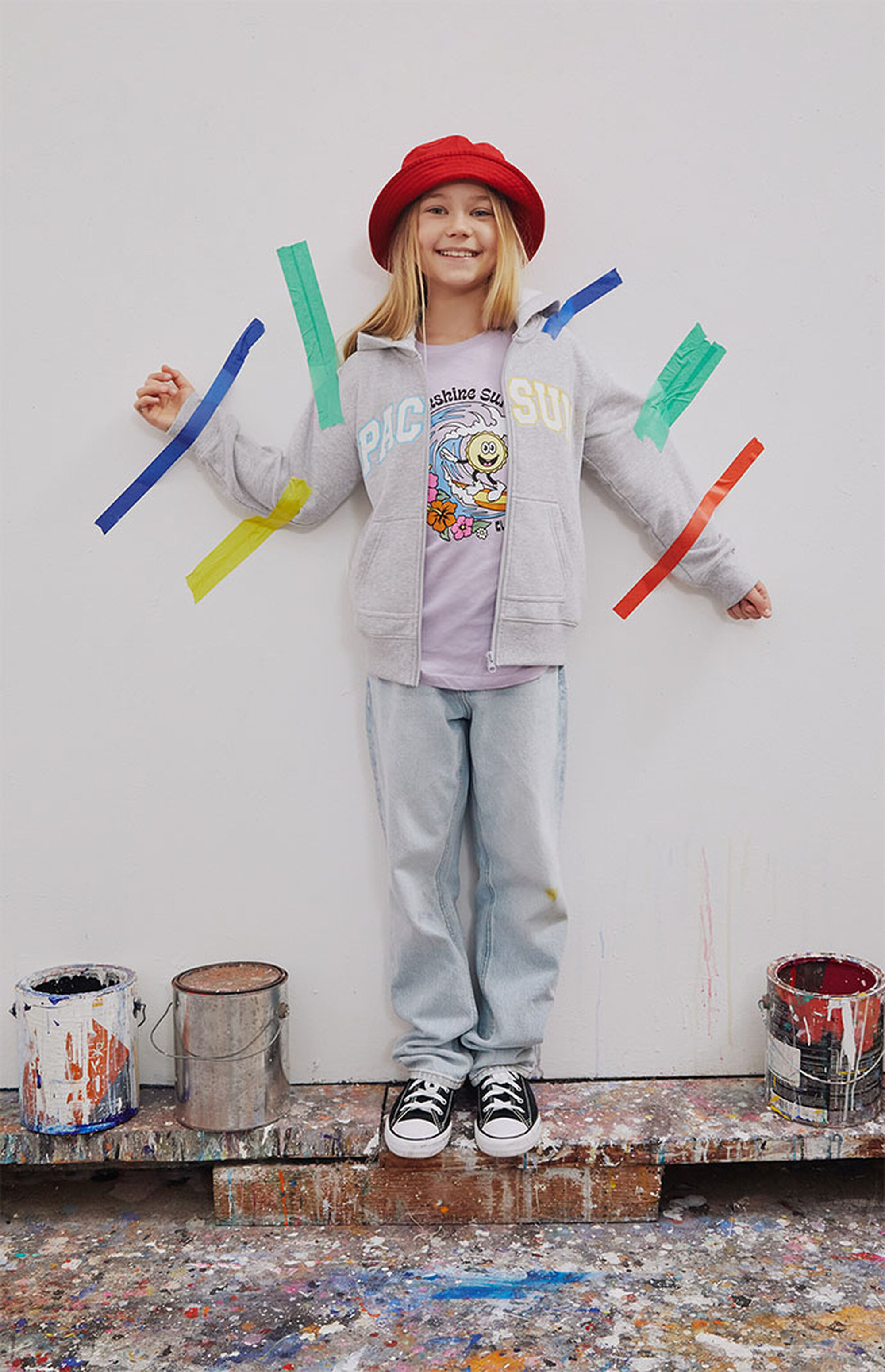 Pacsun Kids Logo Zip Up Hoodie | PacSun