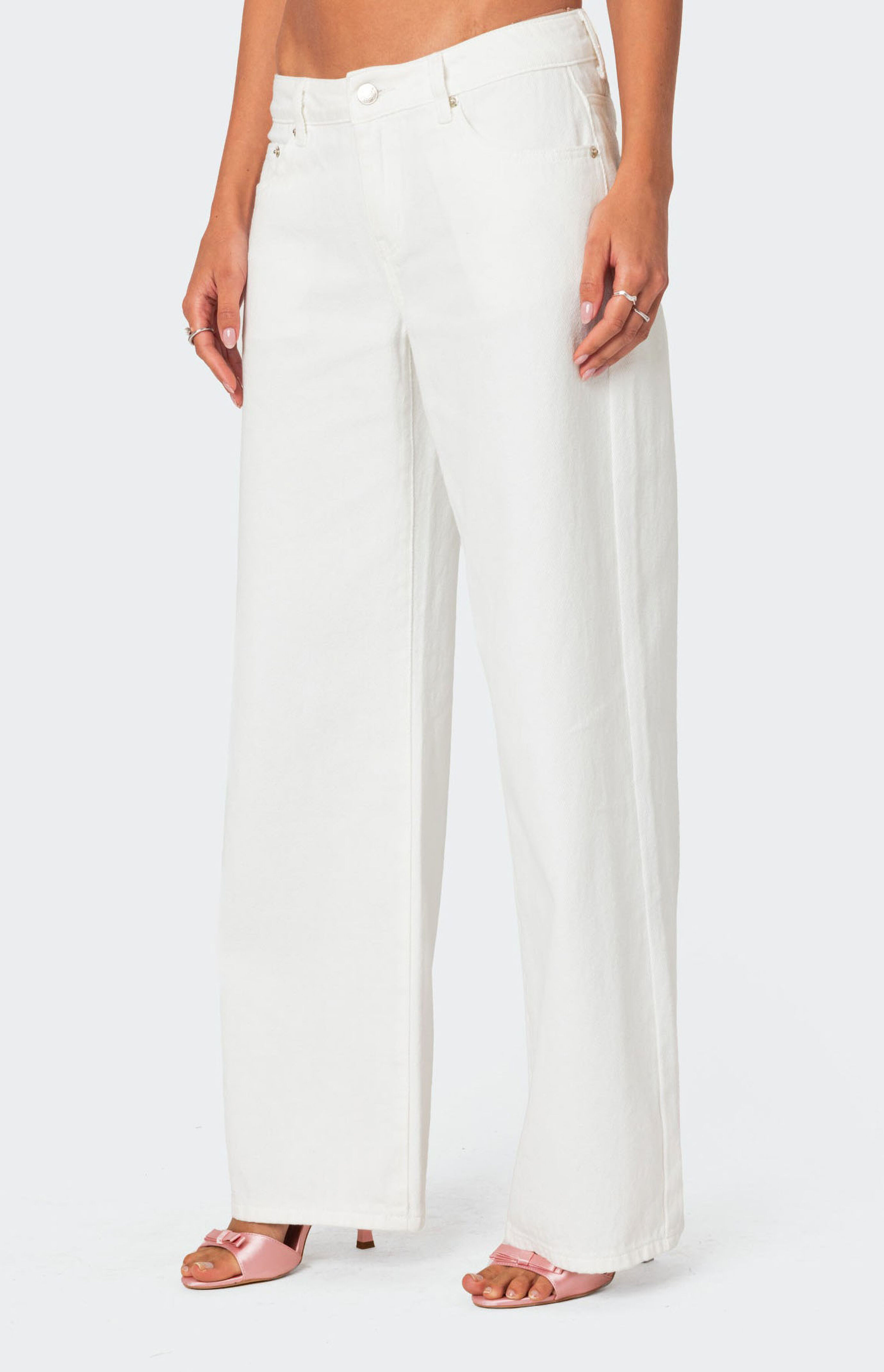 Edikted Bow Pocket Relaxed Jeans | Pacsun