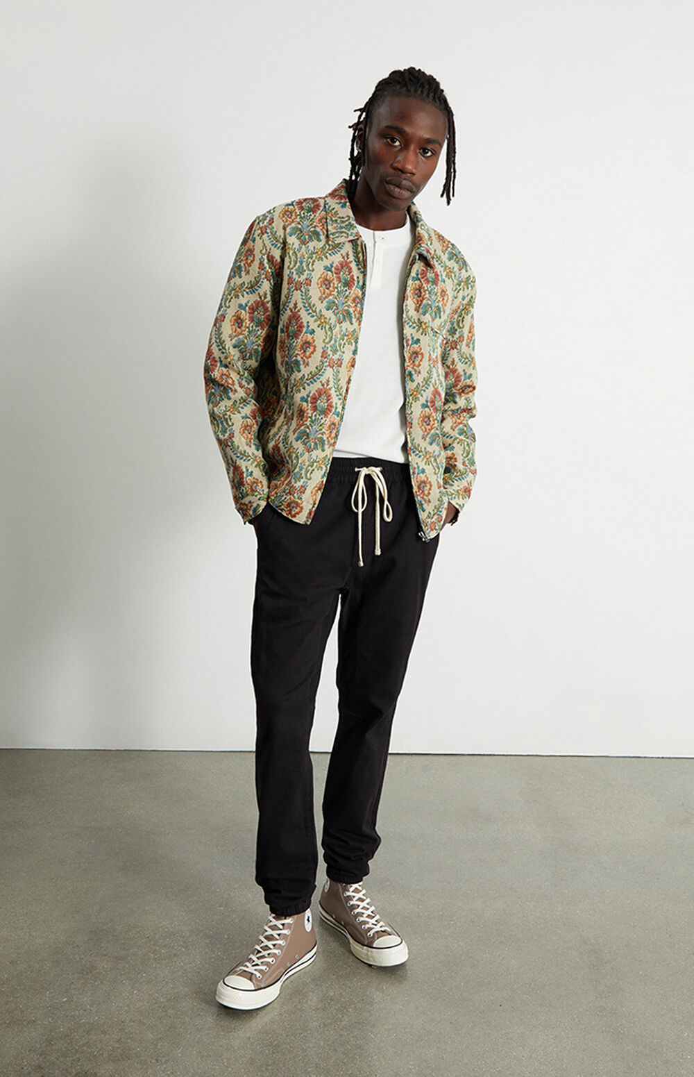 Pacsun Jacquard Floral Gas Jacket | PacSun