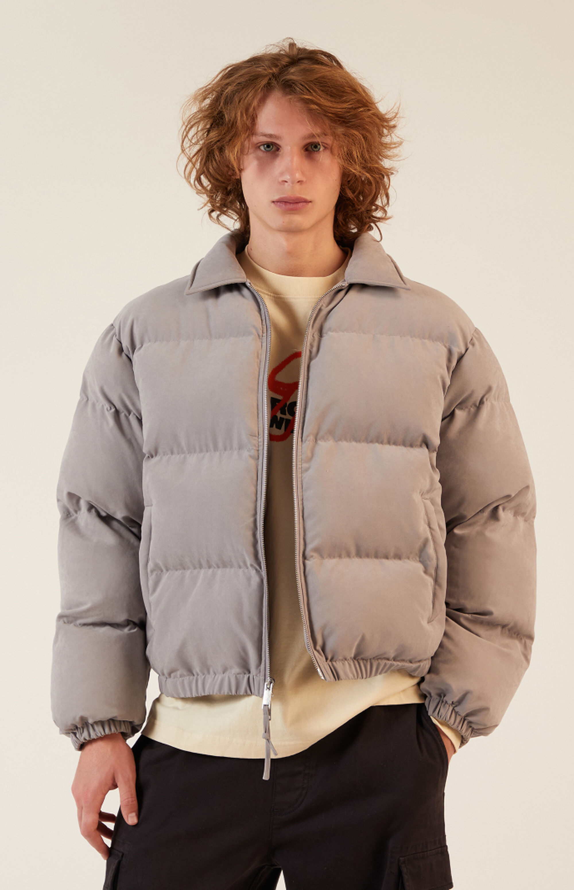 Pacsun Gray Coaches Puffer Jacket | Pacsun