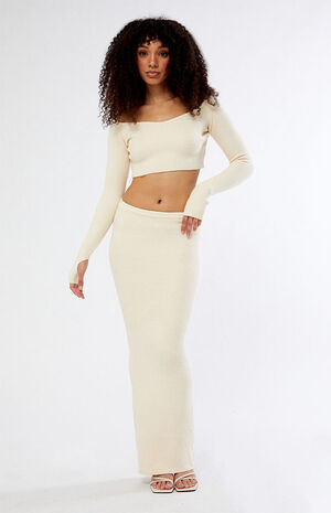 JGR & STN Stacey Low Rise Knit Maxi Skirt | Pacsun