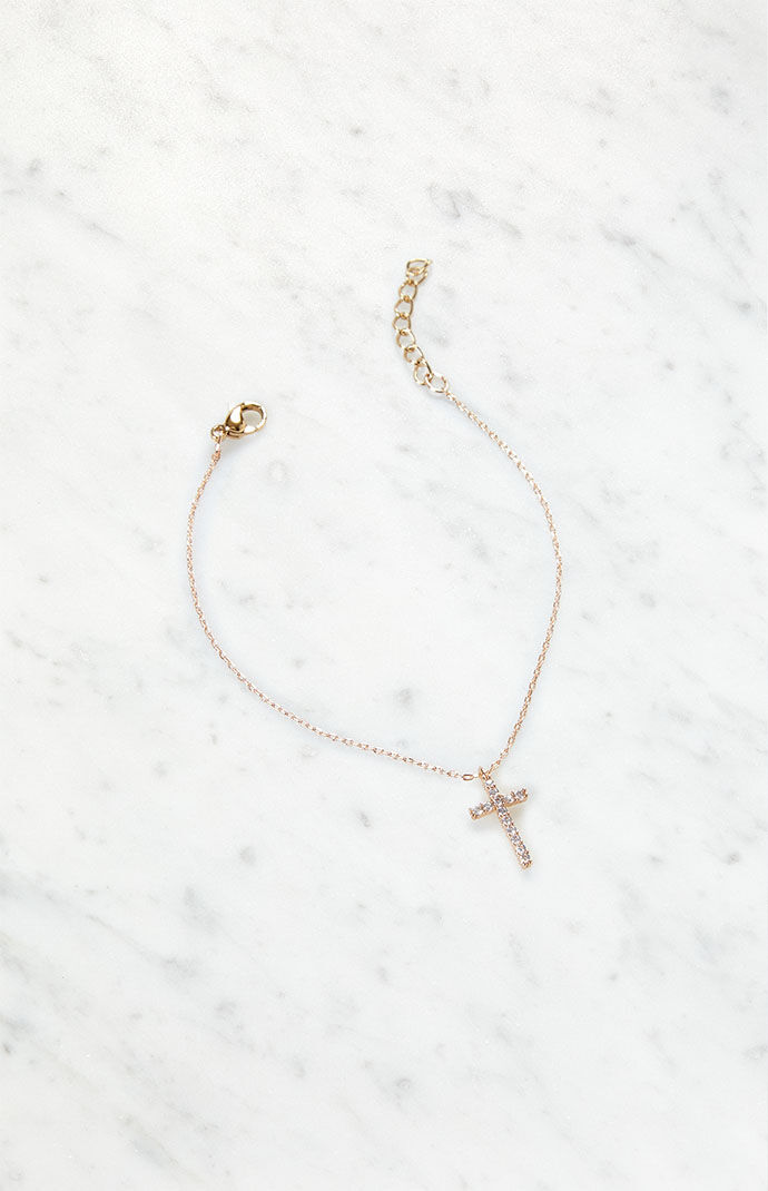 Pacsun cross chain bracelet store