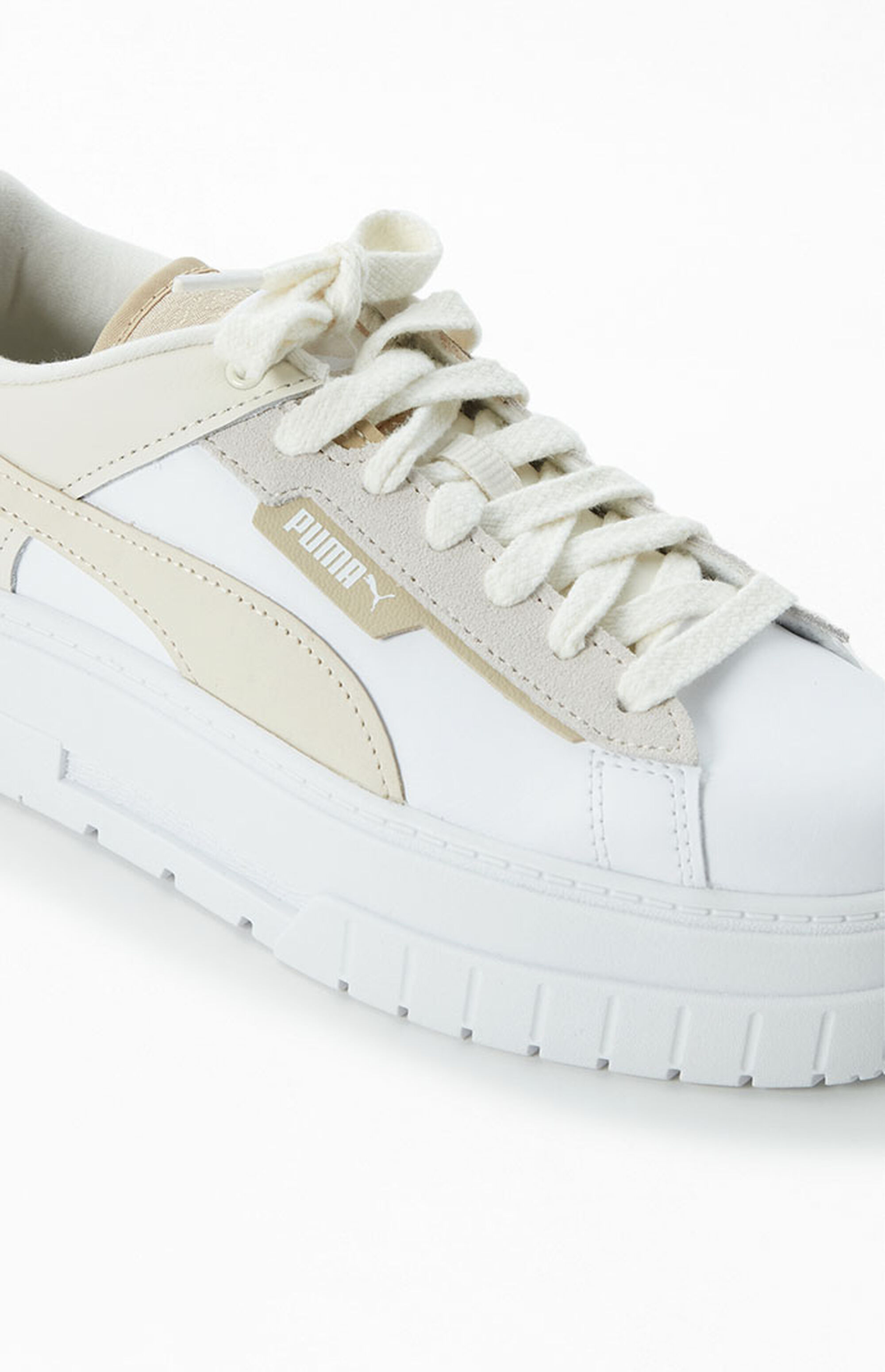 Puma Women's White Mayze Crashed Selflove Sneakers | Pacsun