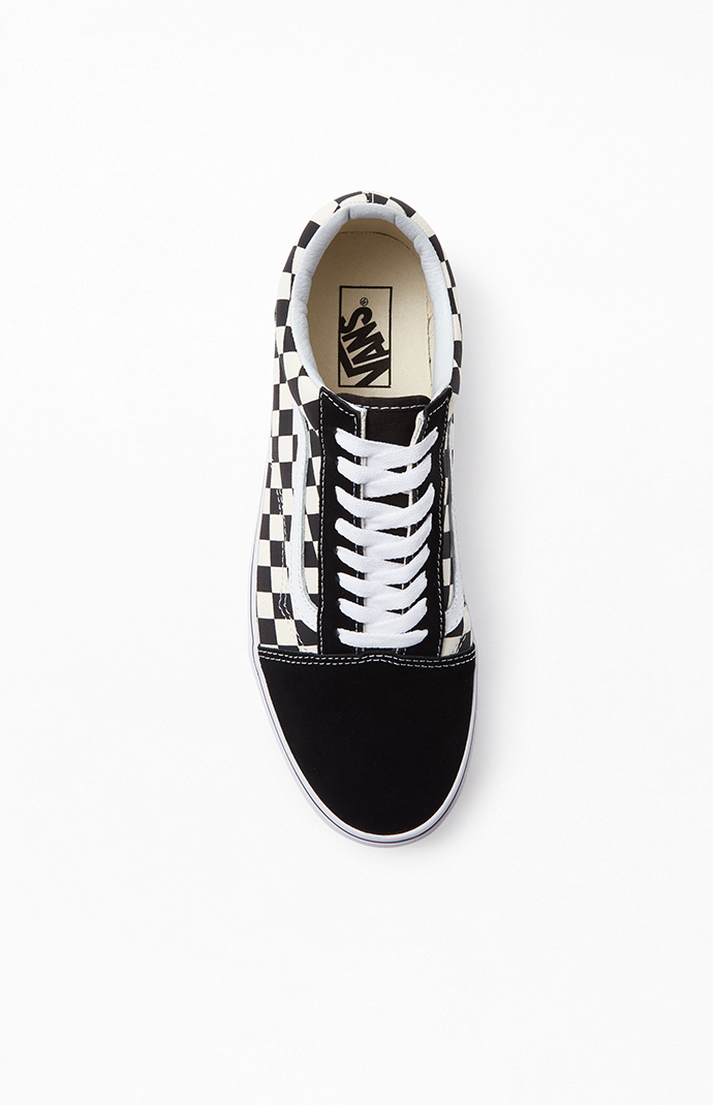 Vans Primary Check Old Skool Black & White Shoes | PacSun