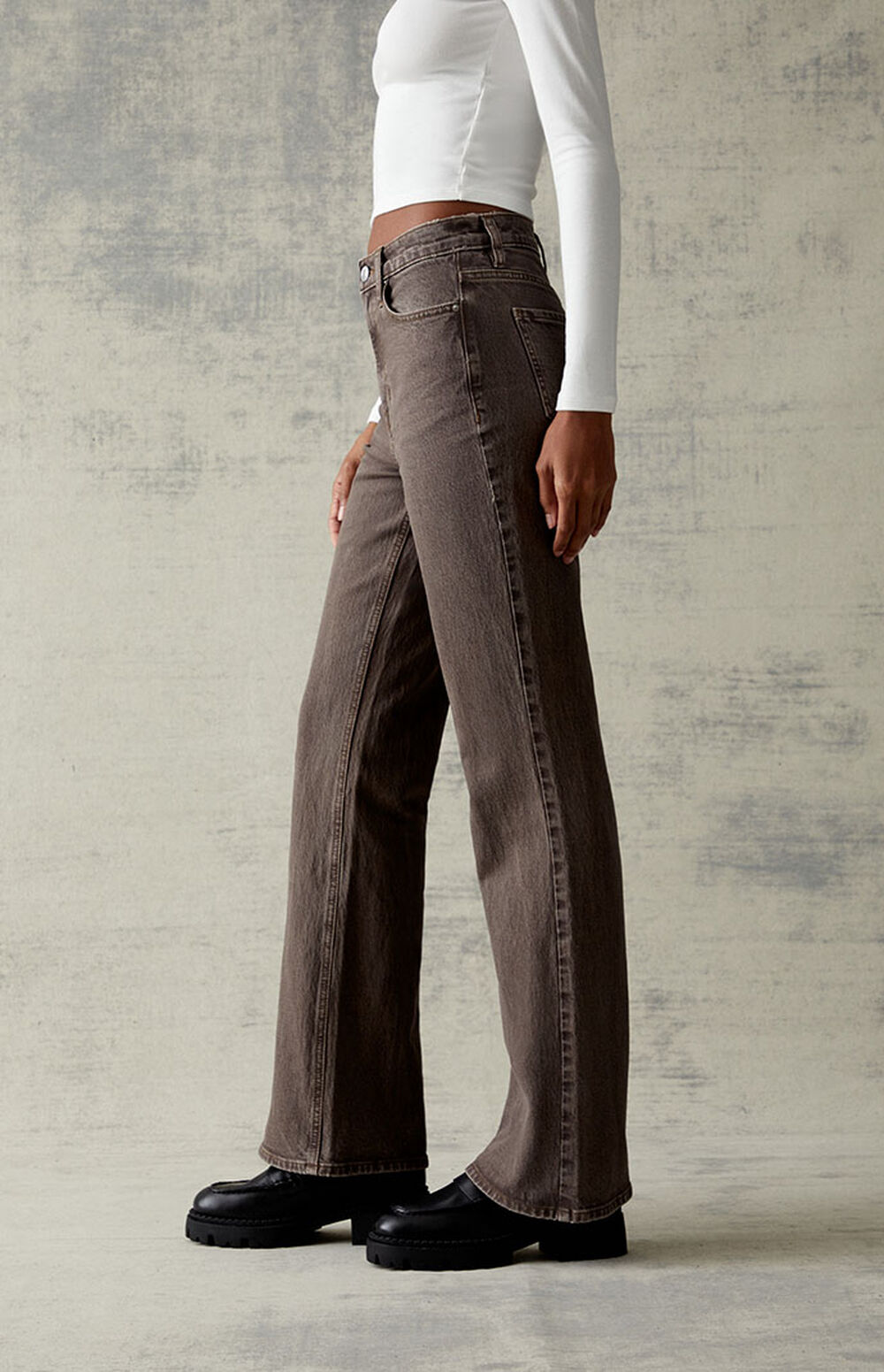 Pacsun Brown Stretch High Waisted Bootcut Jeans | PacSun