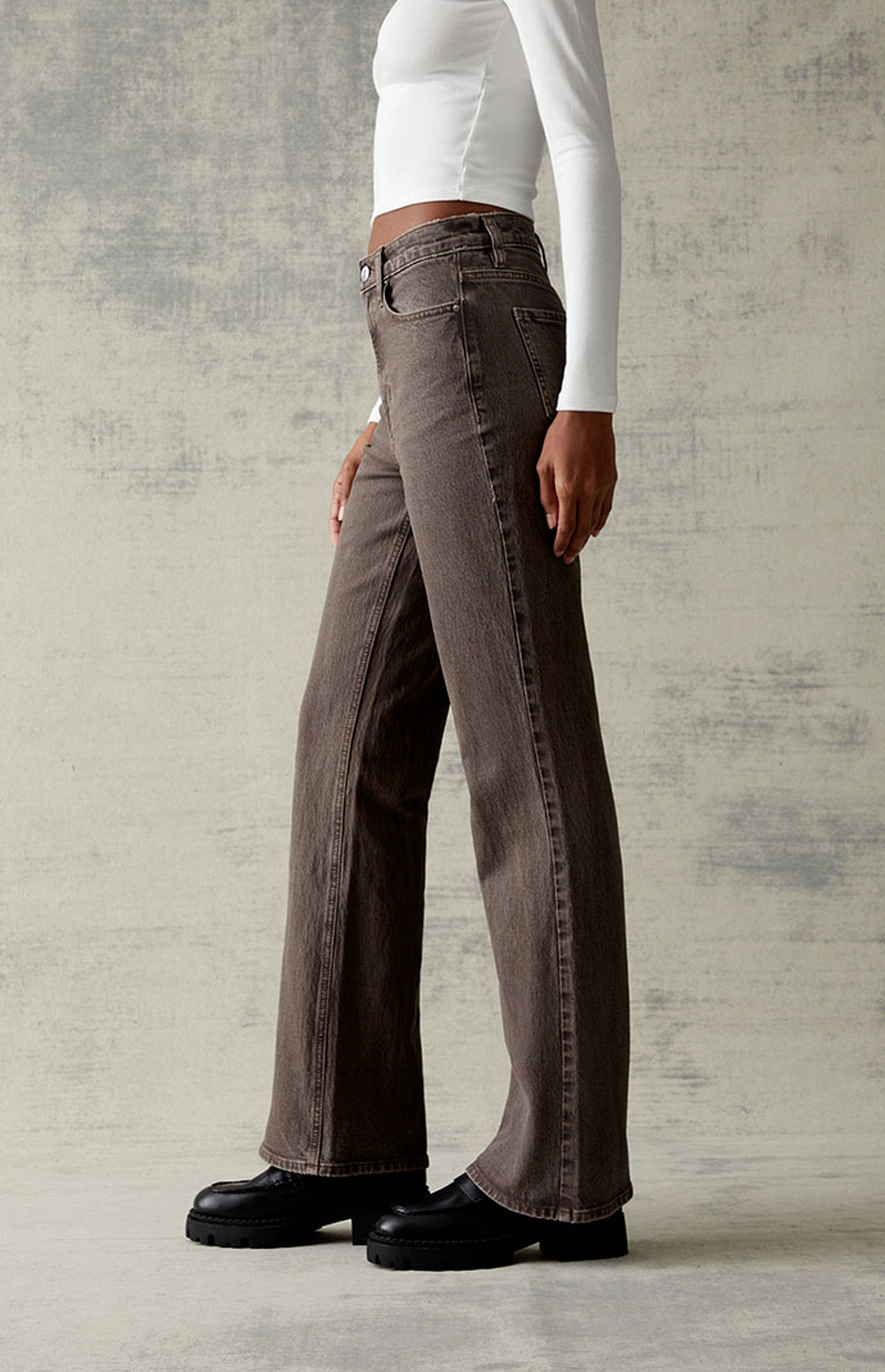 Pacsun Brown Stretch High Waisted Bootcut Jeans | PacSun