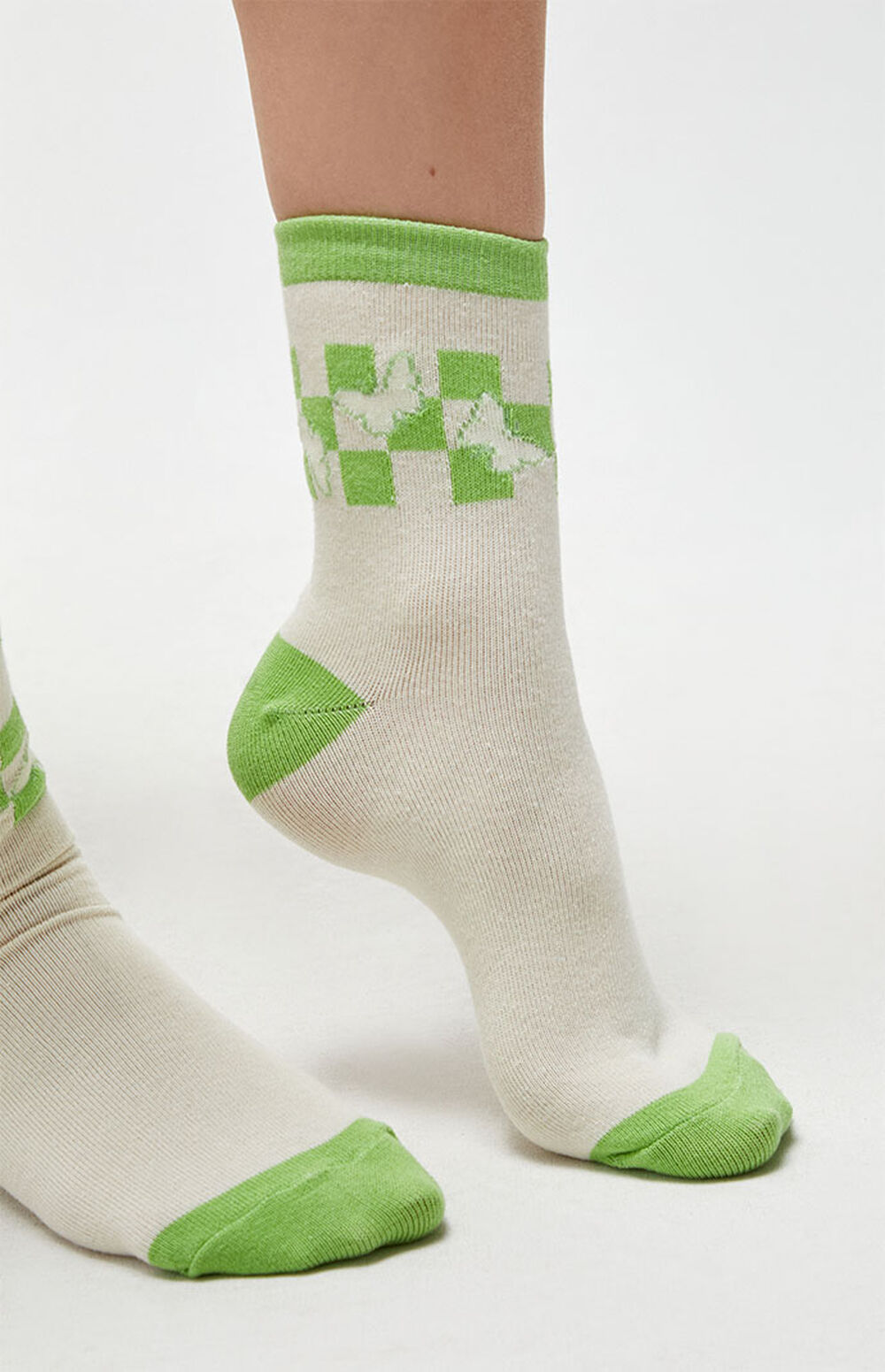 Pacsun Checker Butterfly Socks | PacSun