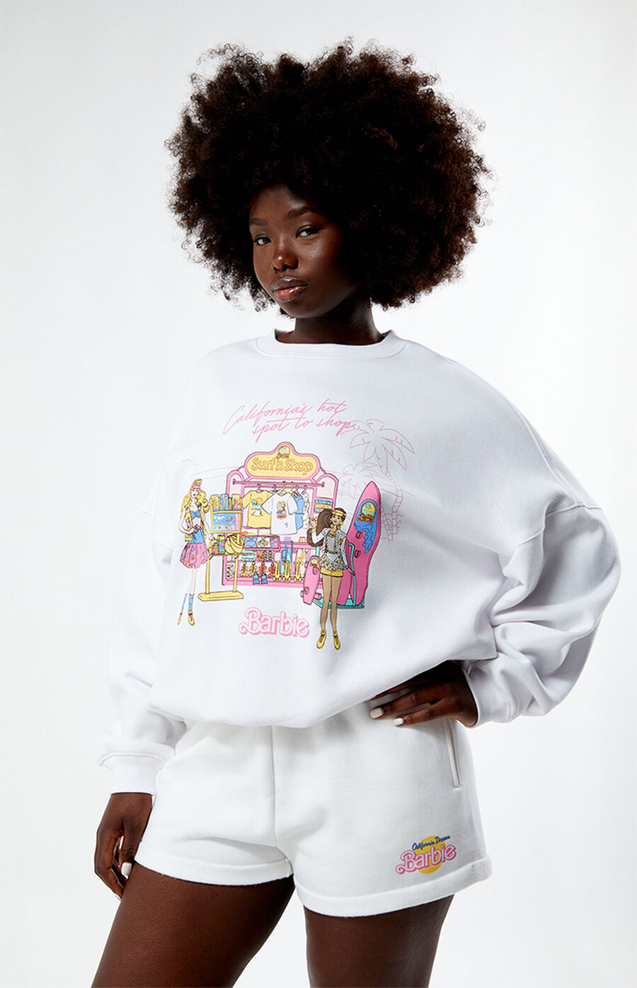 Barbie California Dream Sweat Shorts | Pacsun