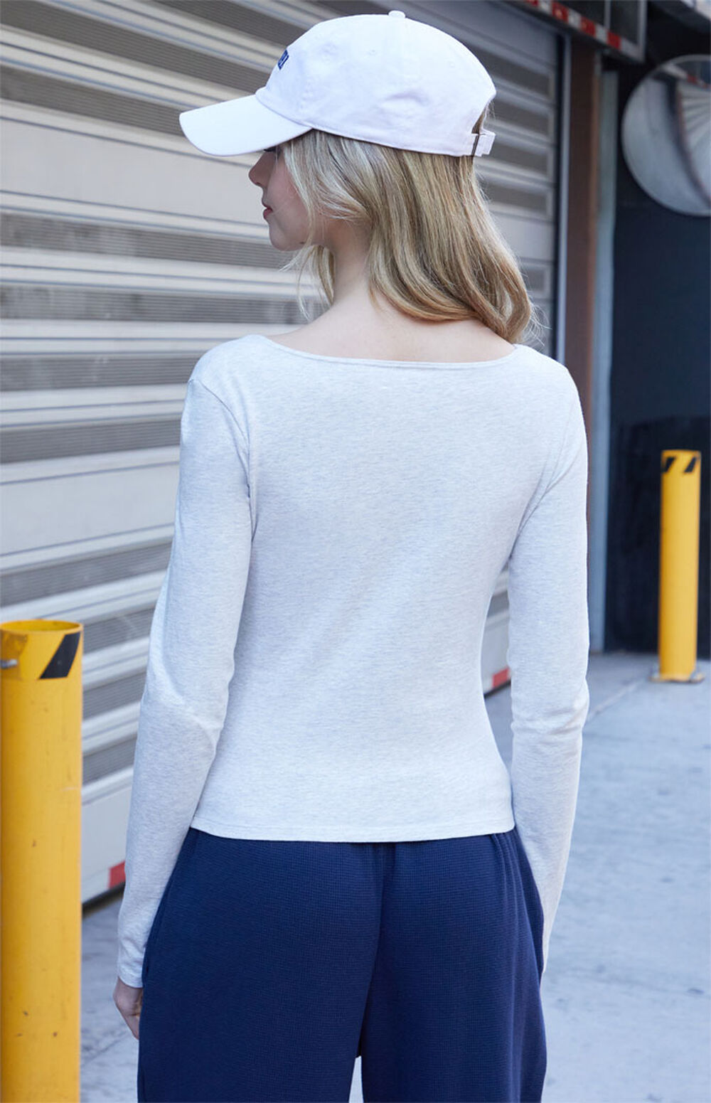 John Galt Silver Basic Long Sleeve Top | PacSun