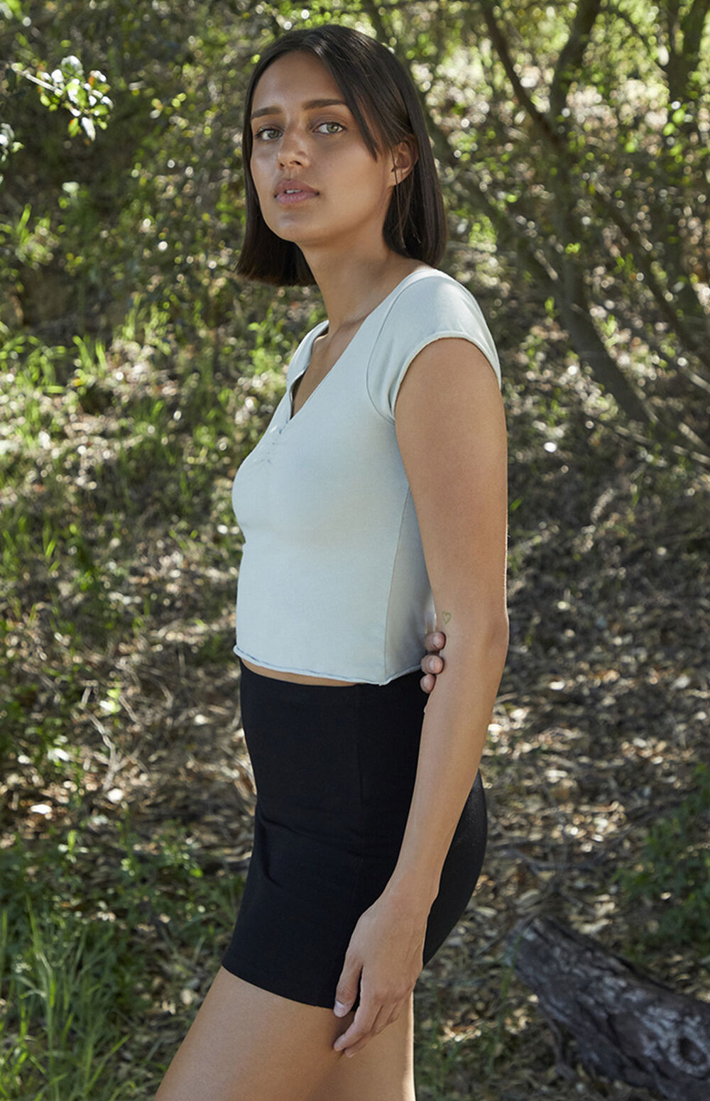 John Galt Green Gina Cinched T-Shirt | PacSun