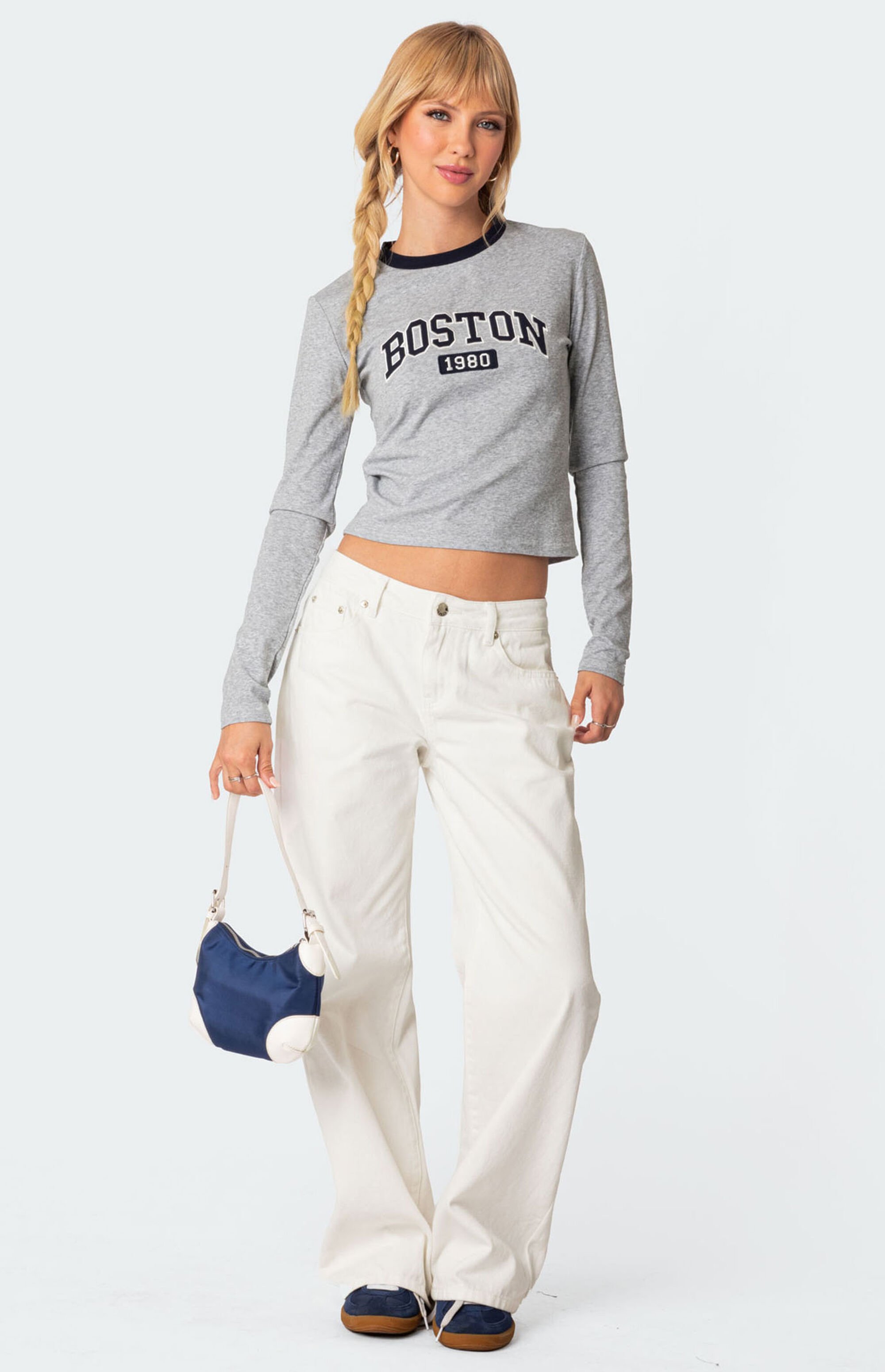 Edikted Boston Long Sleeve T-Shirt | PacSun