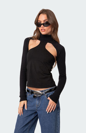 Edikted Turtle Neck Shrug Sweater | PacSun
