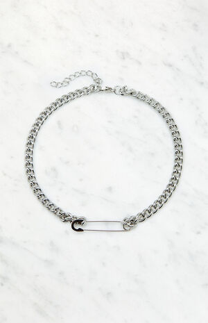John Galt Safety Pin Chain Necklace | PacSun