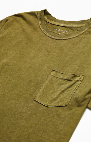 PacSun Green Vintage Wash Pocket T-Shirt | PacSun