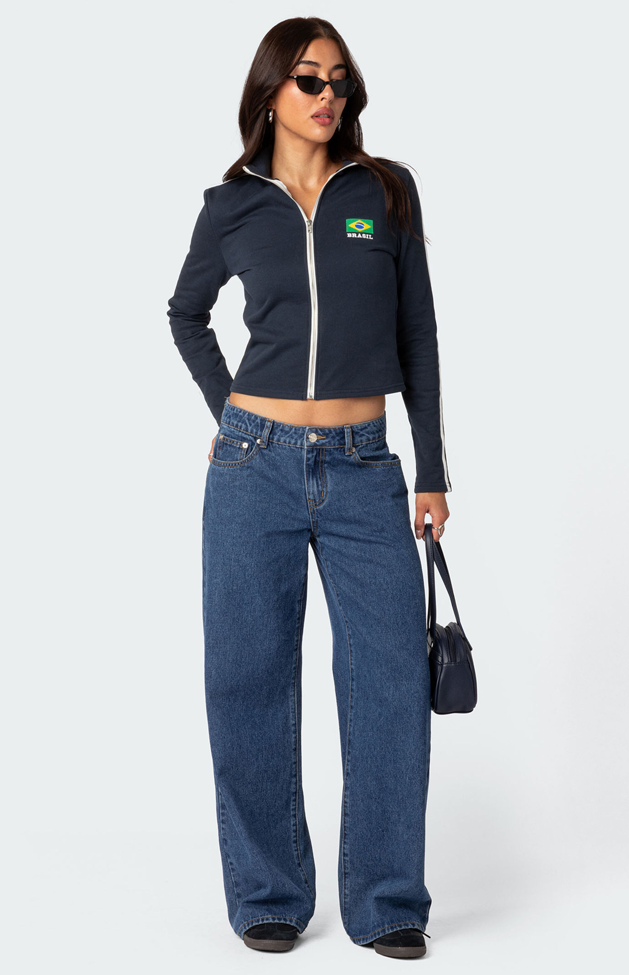 Edikted Brasil Zip Up Sweatshirt | PacSun