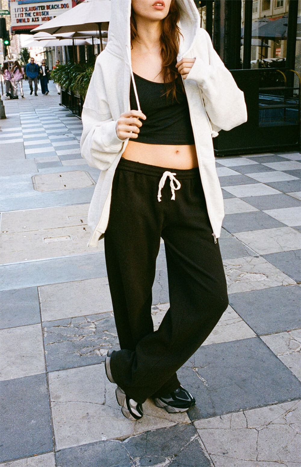 John Galt Black Anastasia Waffle Knit Sweatpants | Pacsun