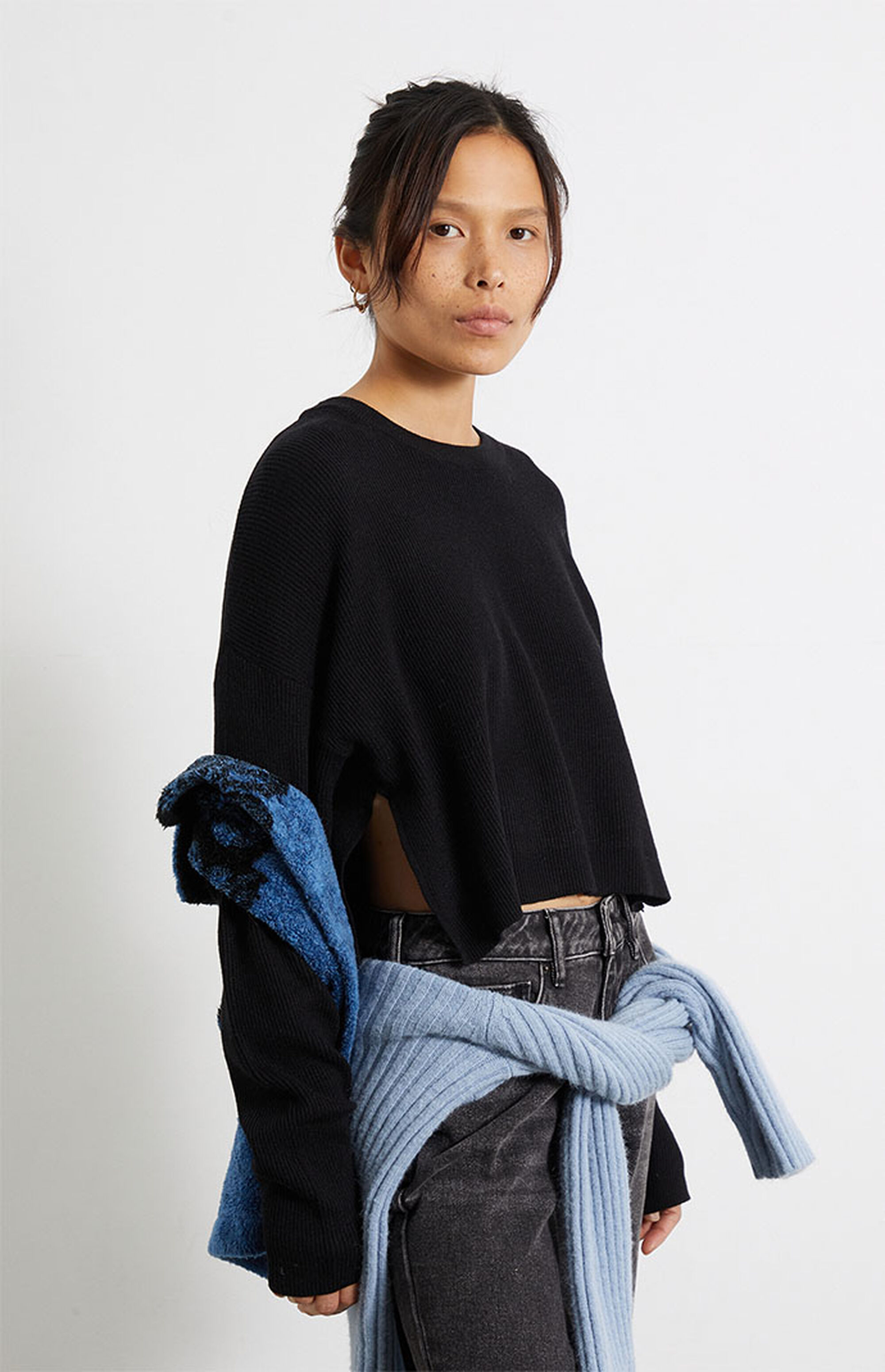 LA Hearts Side Split Crew Neck Sweater | PacSun