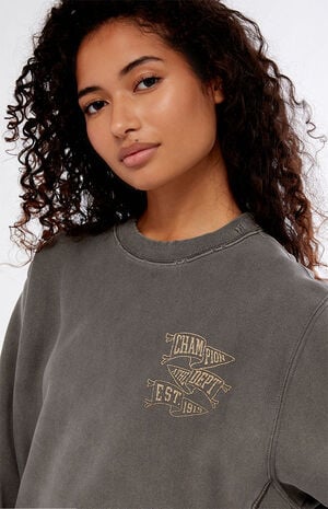 Champion Brown Reverse Weave Crew Neck Sweatshirt | PacSun