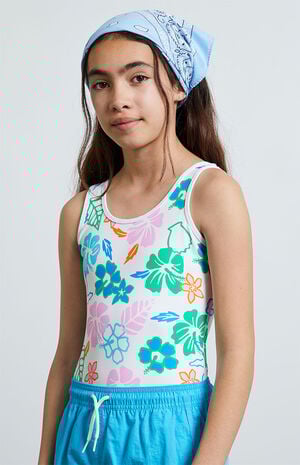 Pacsun Kids Multi Hibiscus One Piece Swimsuit | PacSun