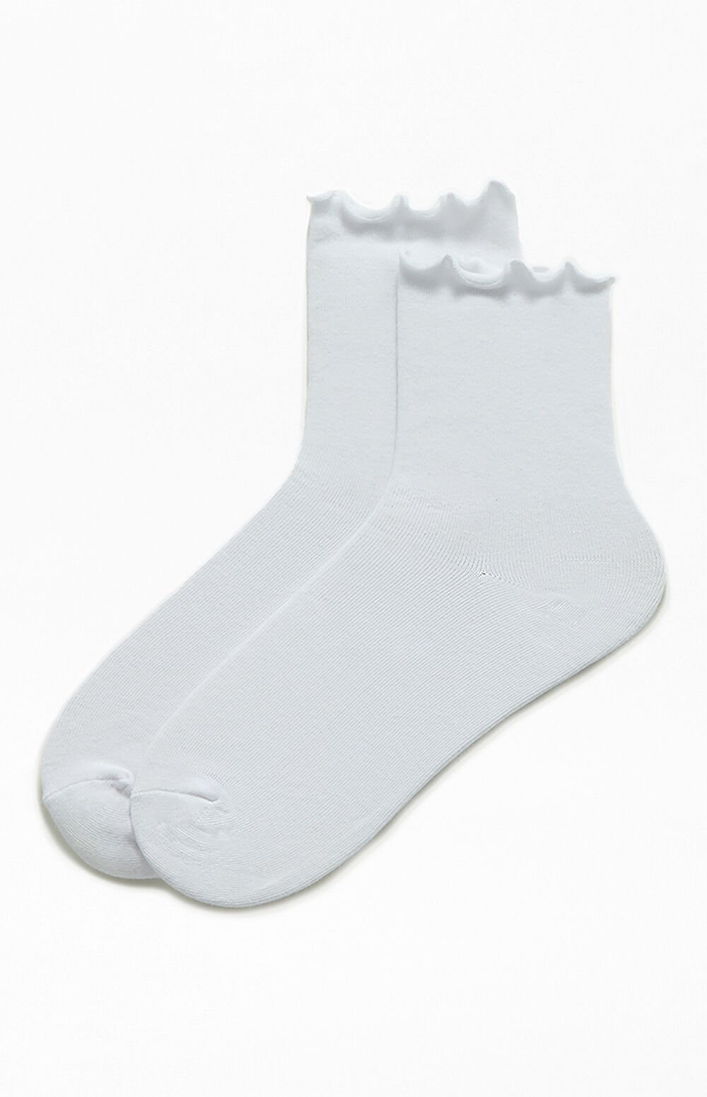 John Galt White Ruffle Socks | PacSun