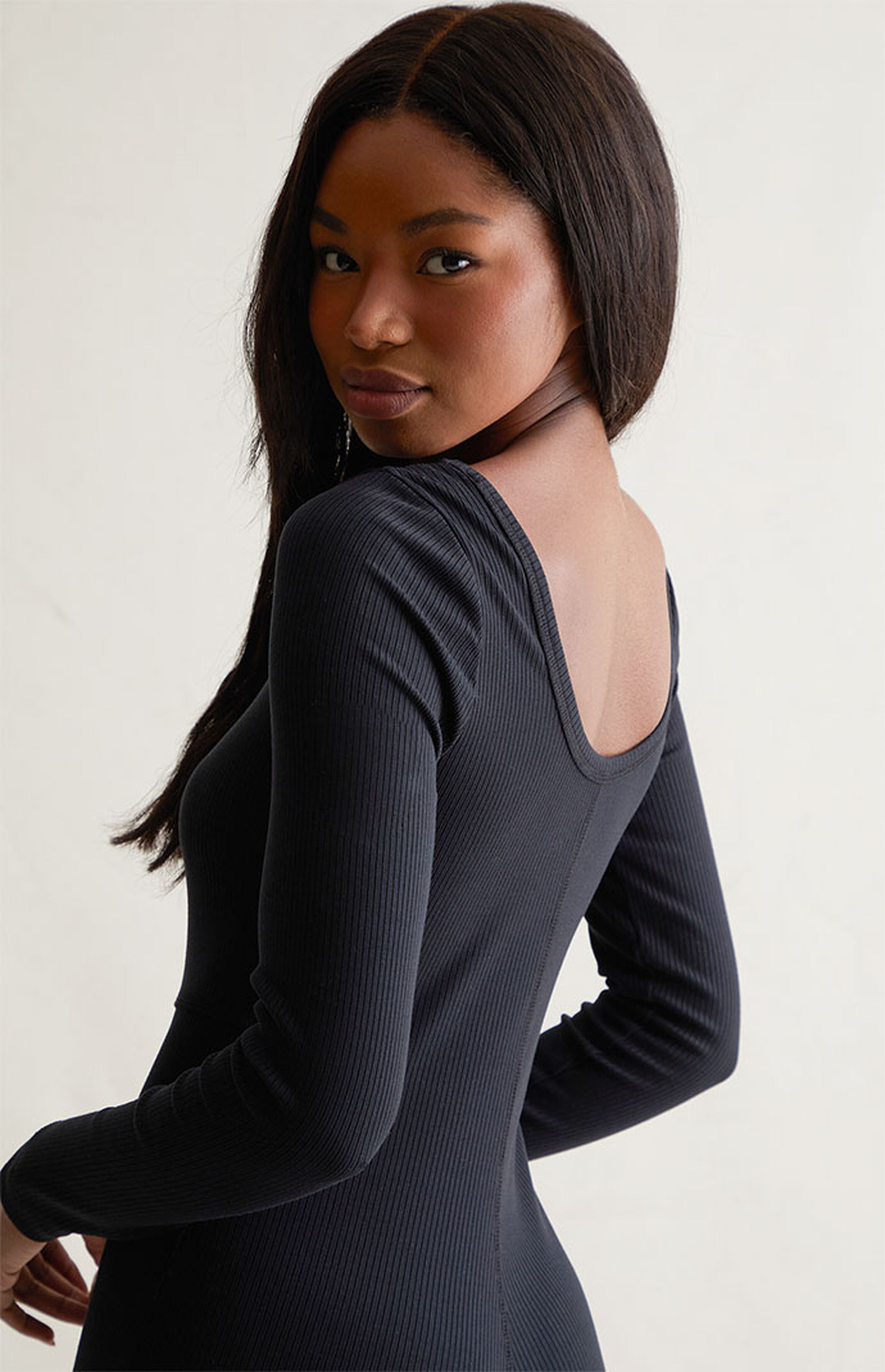 Contour Long Sleeve Flare Jumpsuit | PacSun