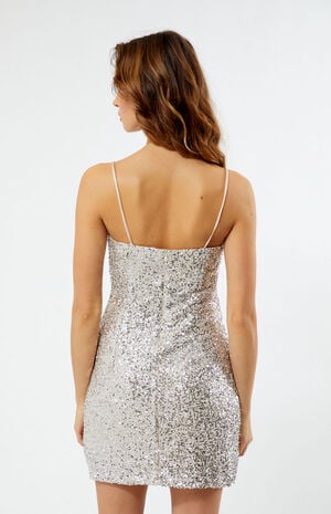 Glamorous Silver Sequin Mini Dress | PacSun