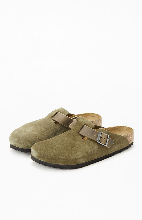 Birkenstock Boston Mixed Leather Clog Thyme | Pacsun