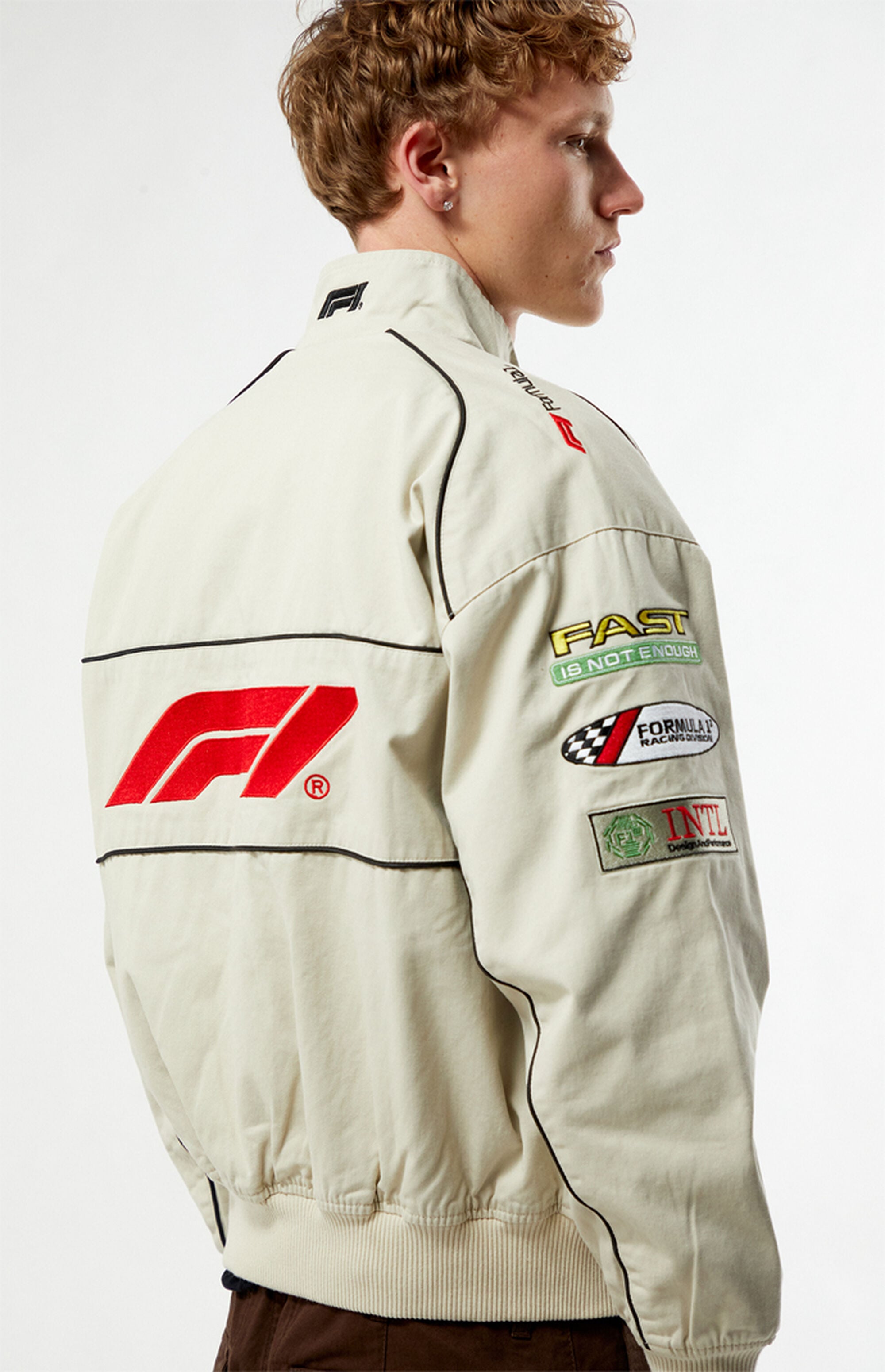 Formula 1 x Pacsun Las Vegas Beige Pole Position Jacket | Pacsun